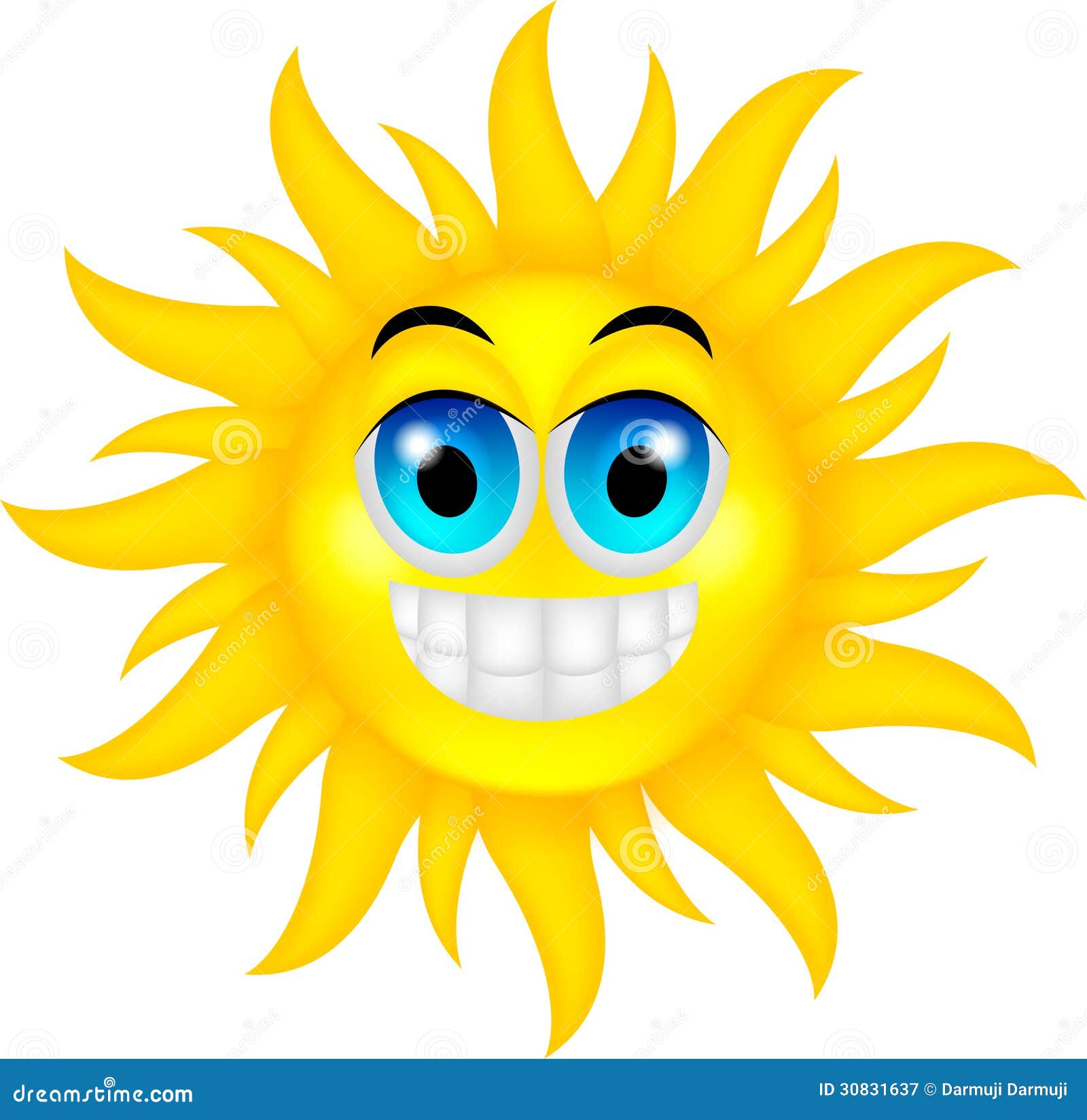 Happy summer sun stock vector. Illustration of summer - 30831637