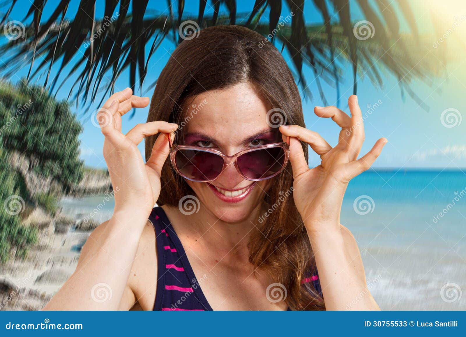 Happy Summer Vacation Girl. Stock Image - Image of happiness, outdoor ...