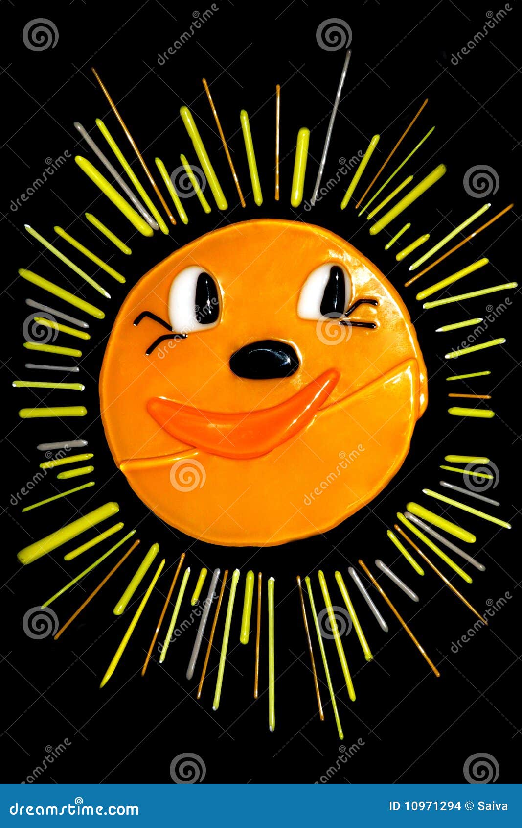 Happy sun stock illustration. Illustration of cheerful - 10971294