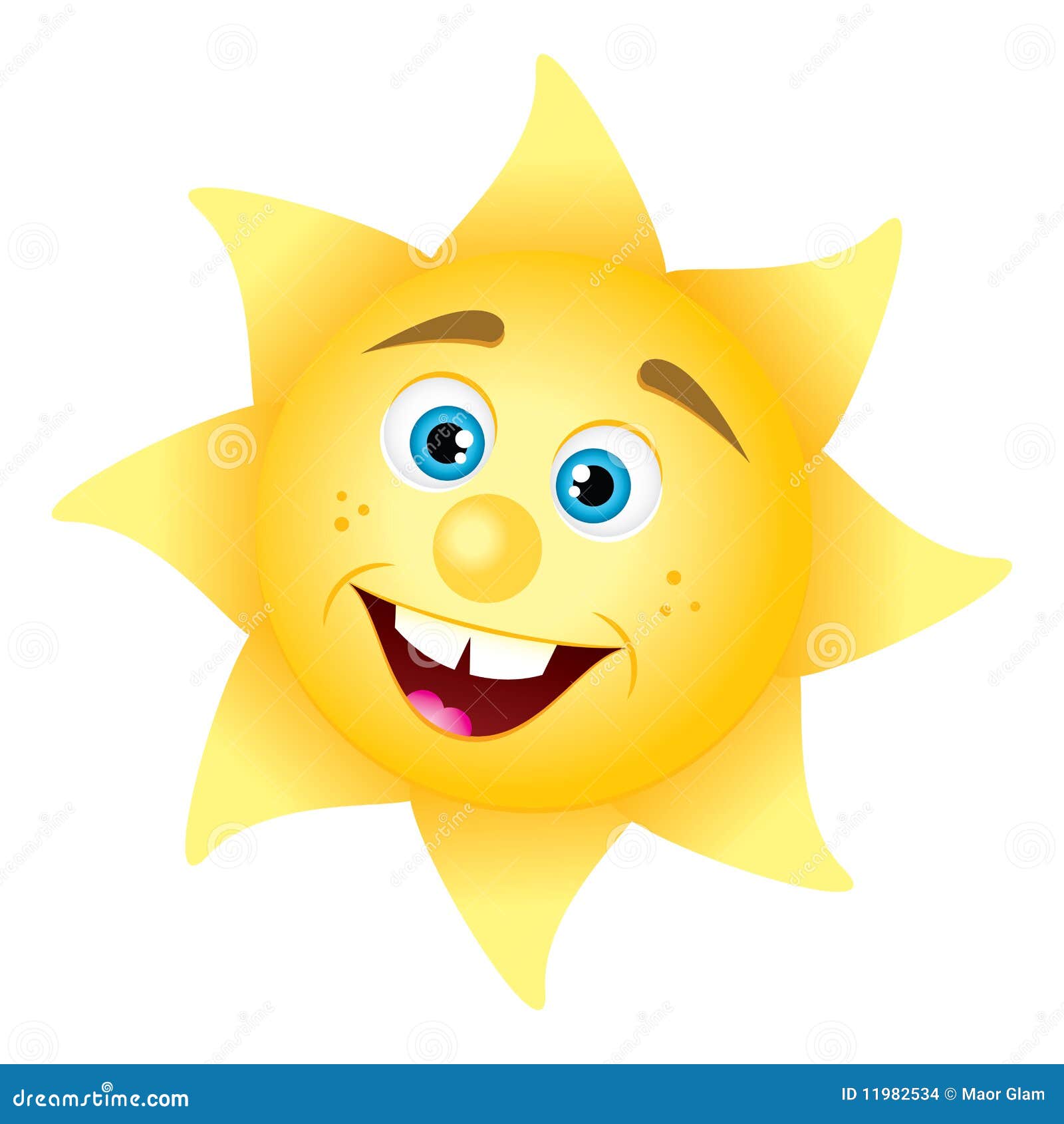 Happy sun stock vector. Illustration of computer, shiny - 11982534