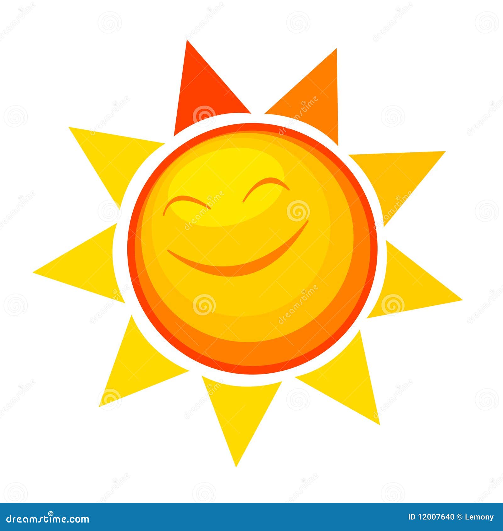 Happy Sun stock vector. Illustration of cool, face, smile - 12007640