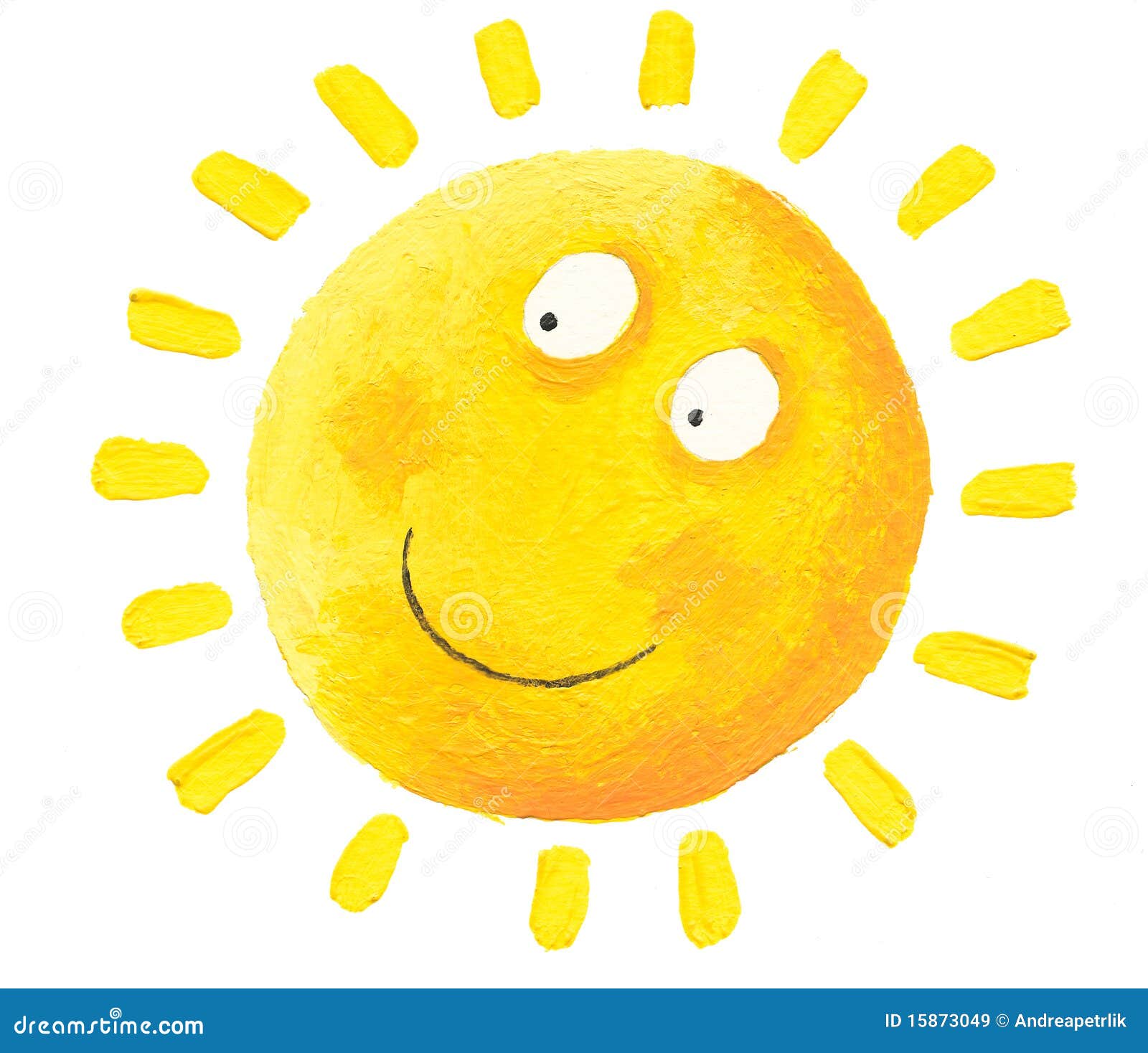 Happy Sun stock illustration. Illustration of paint, isolated - 15873049