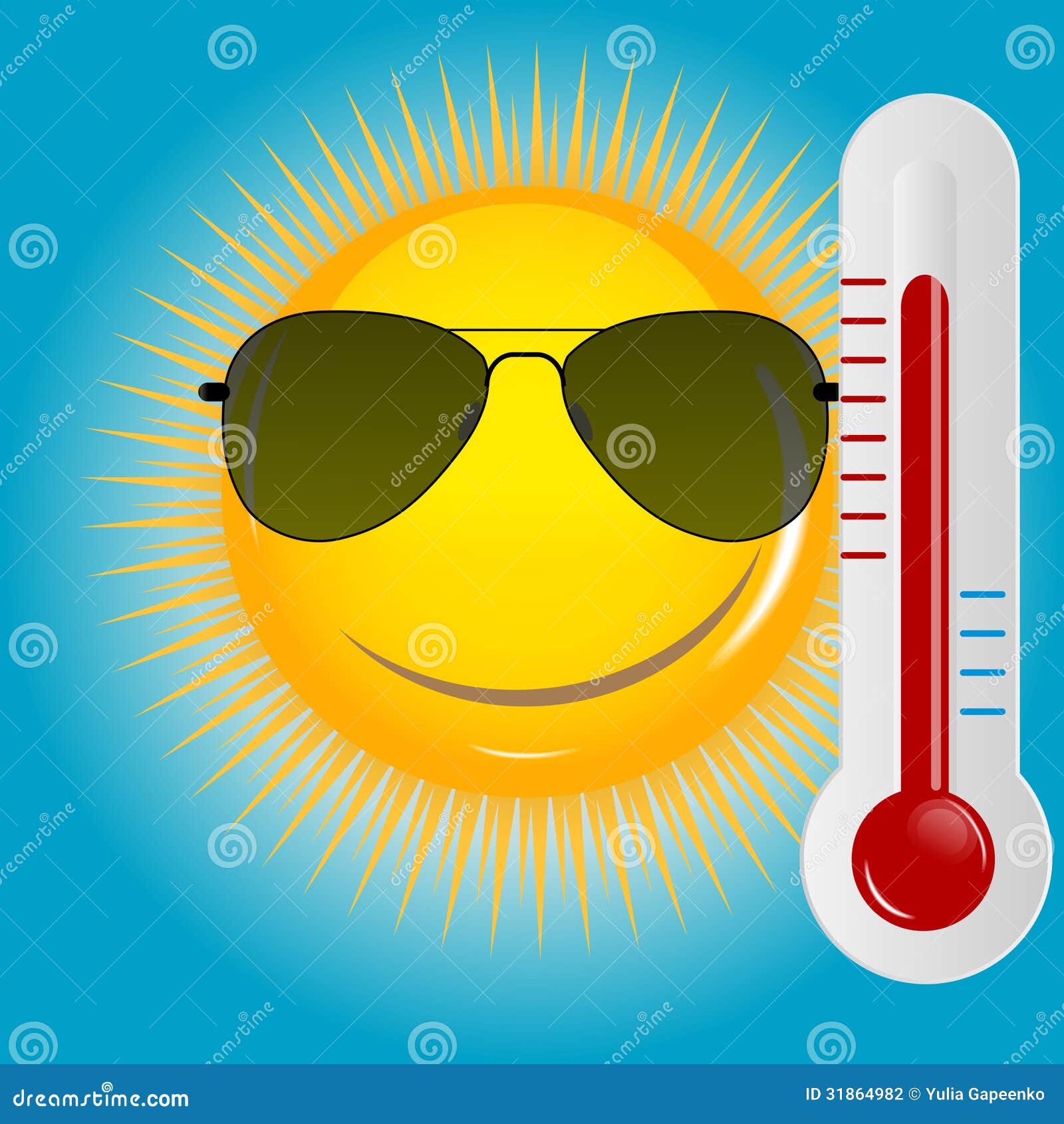 Happy Sun Background Vector Illustration Stock Vector - Illustration of ...