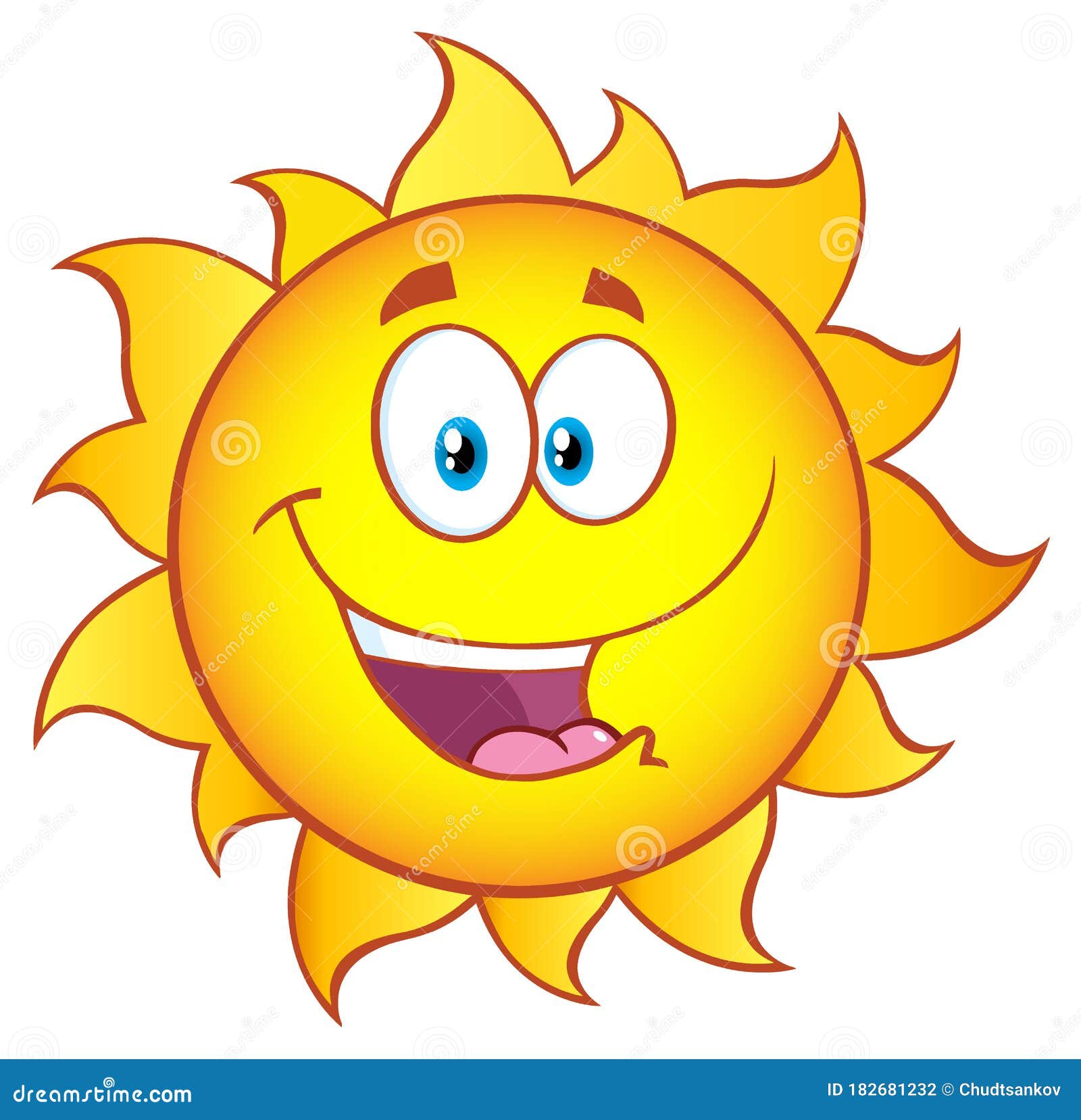 Happy Sun Cartoon Mascot Character with Gradient Stock Vector ... Happy Sun Cartoon Mascot Character with Gradient Stock Vector ...