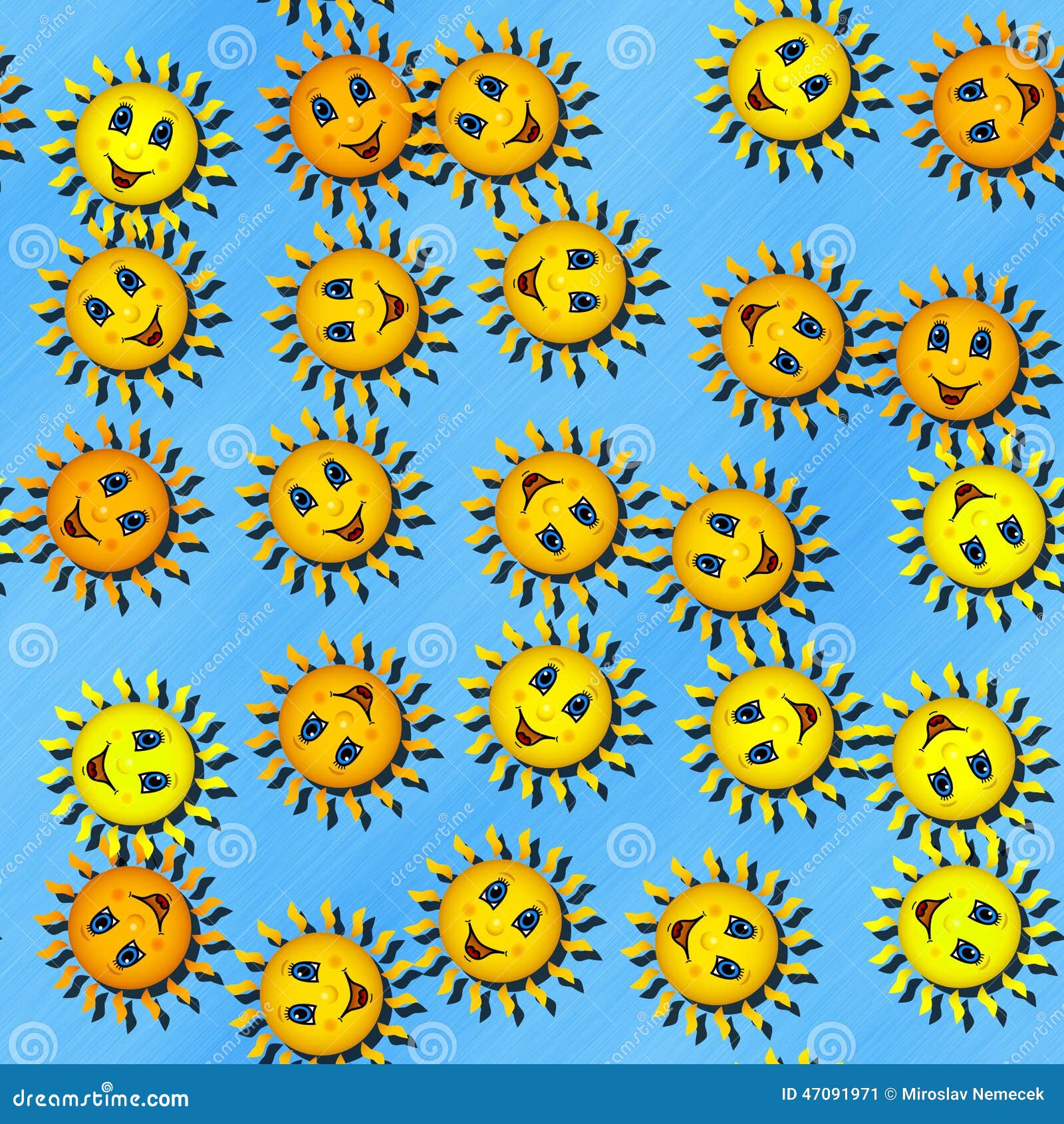 Happy Sun Generated Seamless Texture Royalty-Free Stock Photography ...