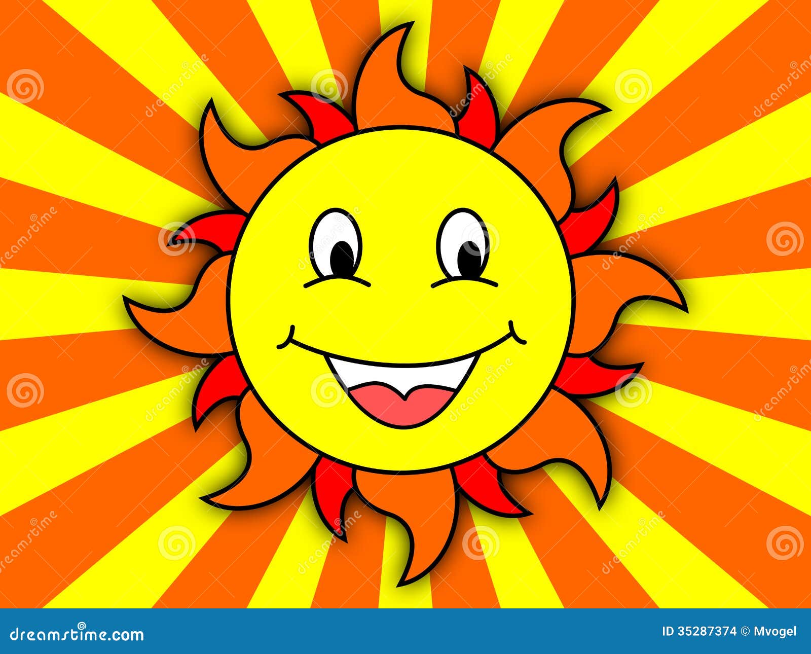 Happy Sun stock illustration. Illustration of icon, smile - 35287374