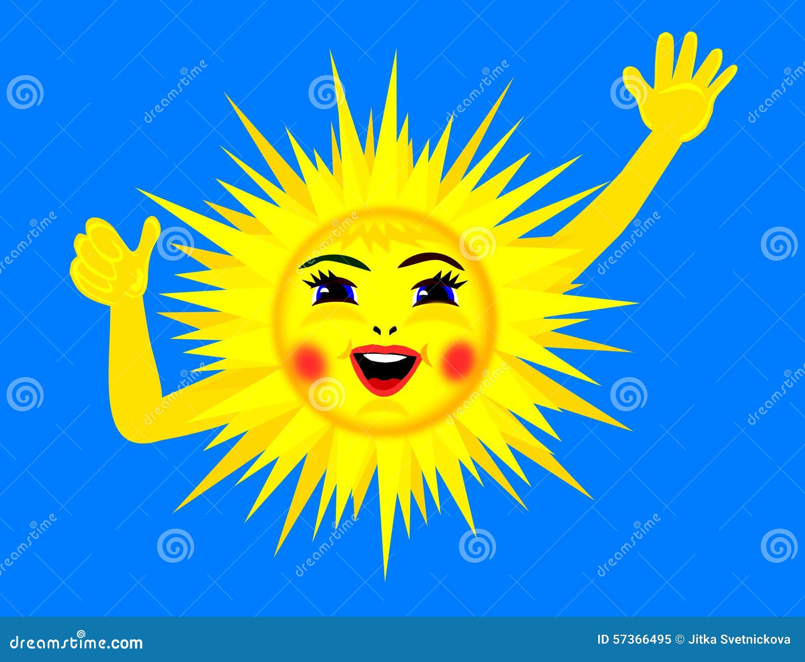 Happy sun stock illustration. Illustration of laughing - 57366495