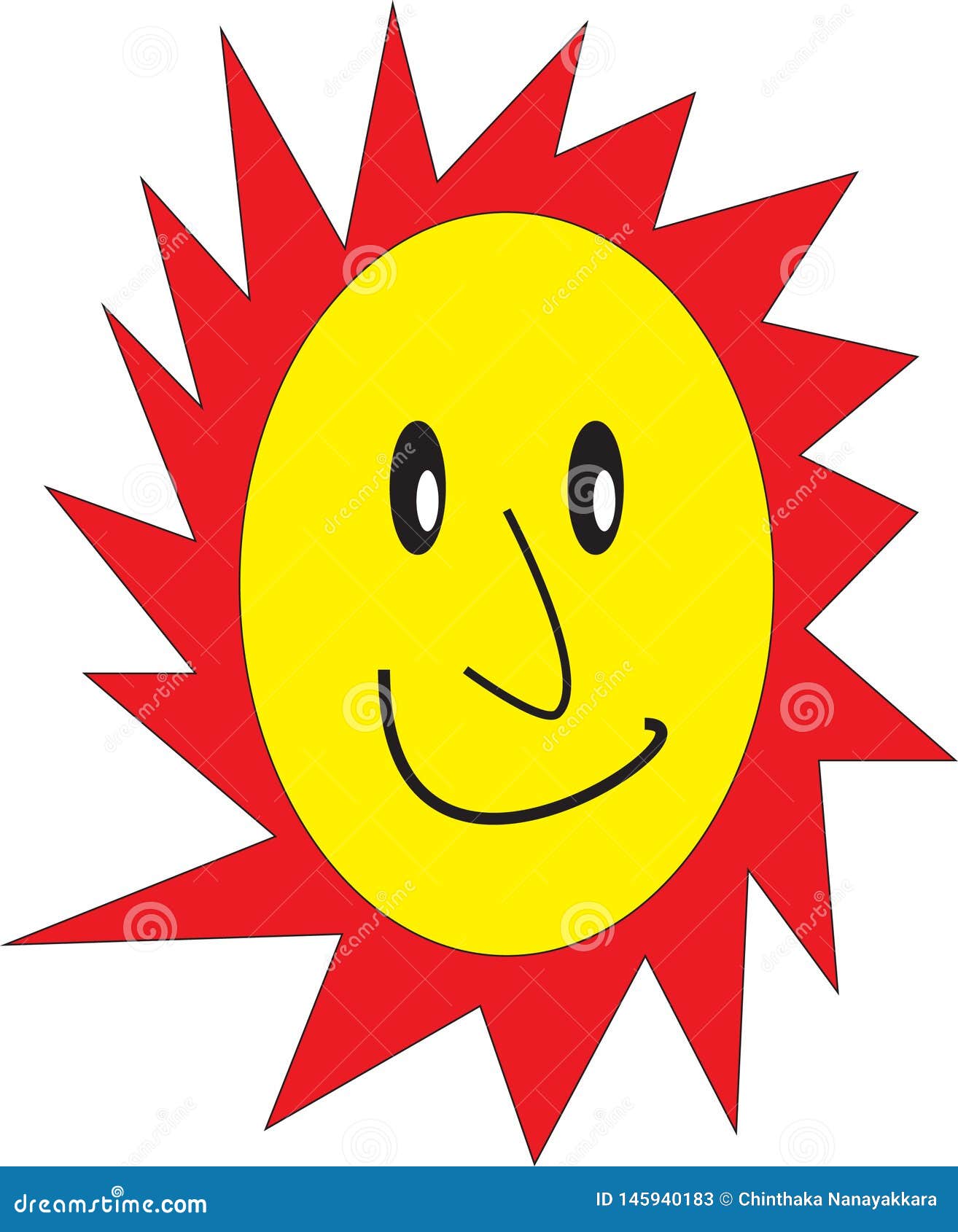 Happy Sun Logo stock vector. Illustration of summer - 145940183