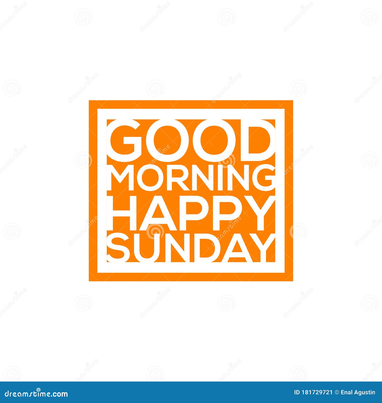 Happy Sunday Greeting Design Template Stock Vector - Illustration of ...