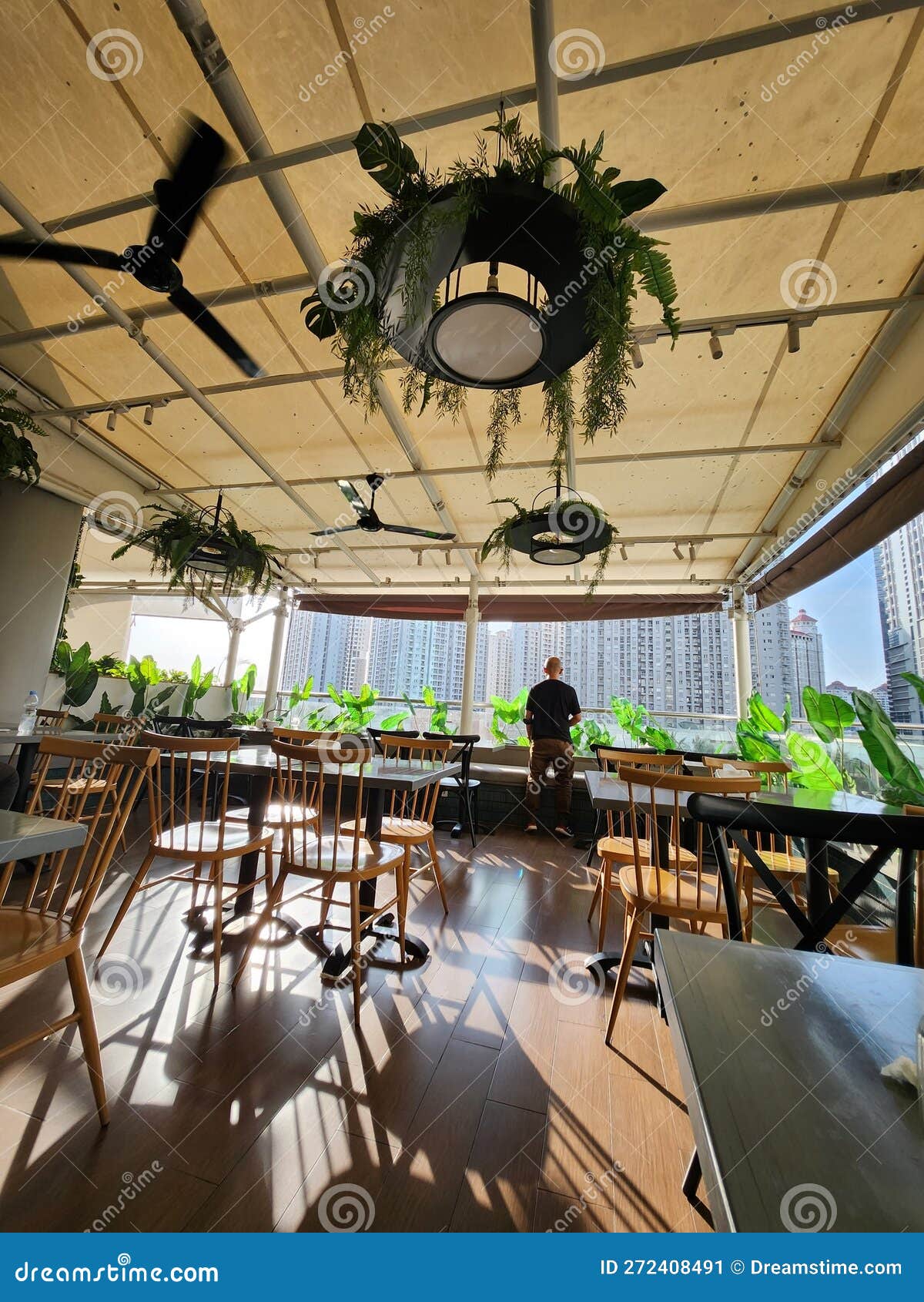 Happy sunny day on rooftop stock image. Image of happy - 272408491