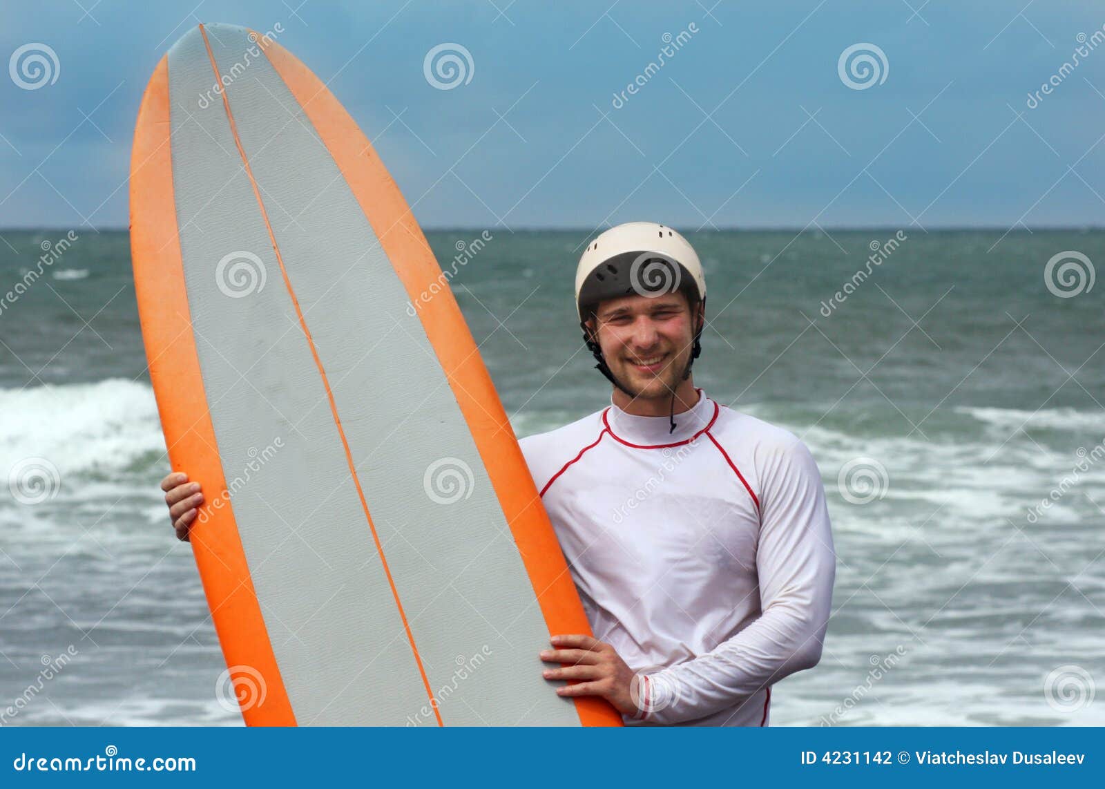 Happy Surfing Man on Bali Island Stock Photo - Image of islands ...