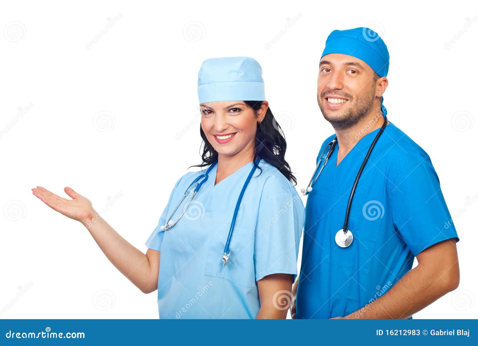 Happy surgeons welcoming stock image. Image of hand, healthcare - 16212983