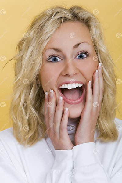 Happy Surprise stock image. Image of happy, portrait, attractive - 3508117
