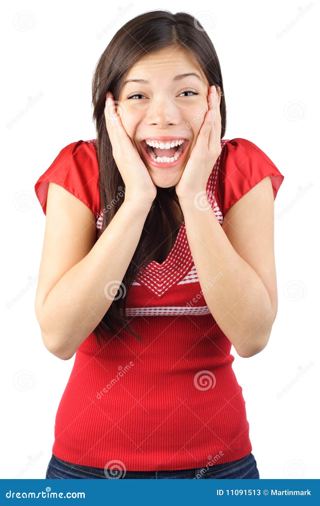 Happy surprised woman stock image. Image of beautiful - 11091513