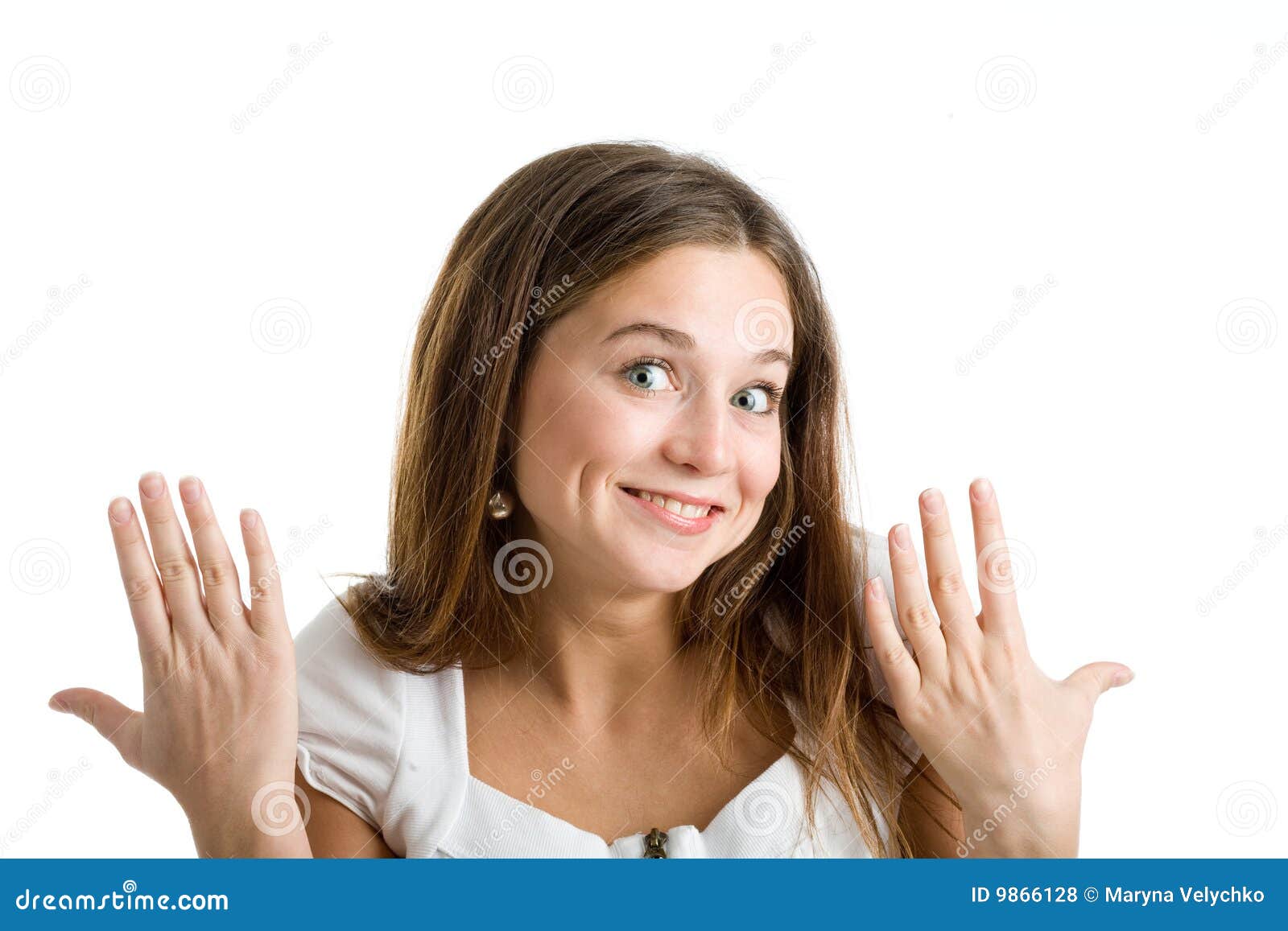 A Happy and Surprised Woman Stock Photo - Image of raise, astonishment ...