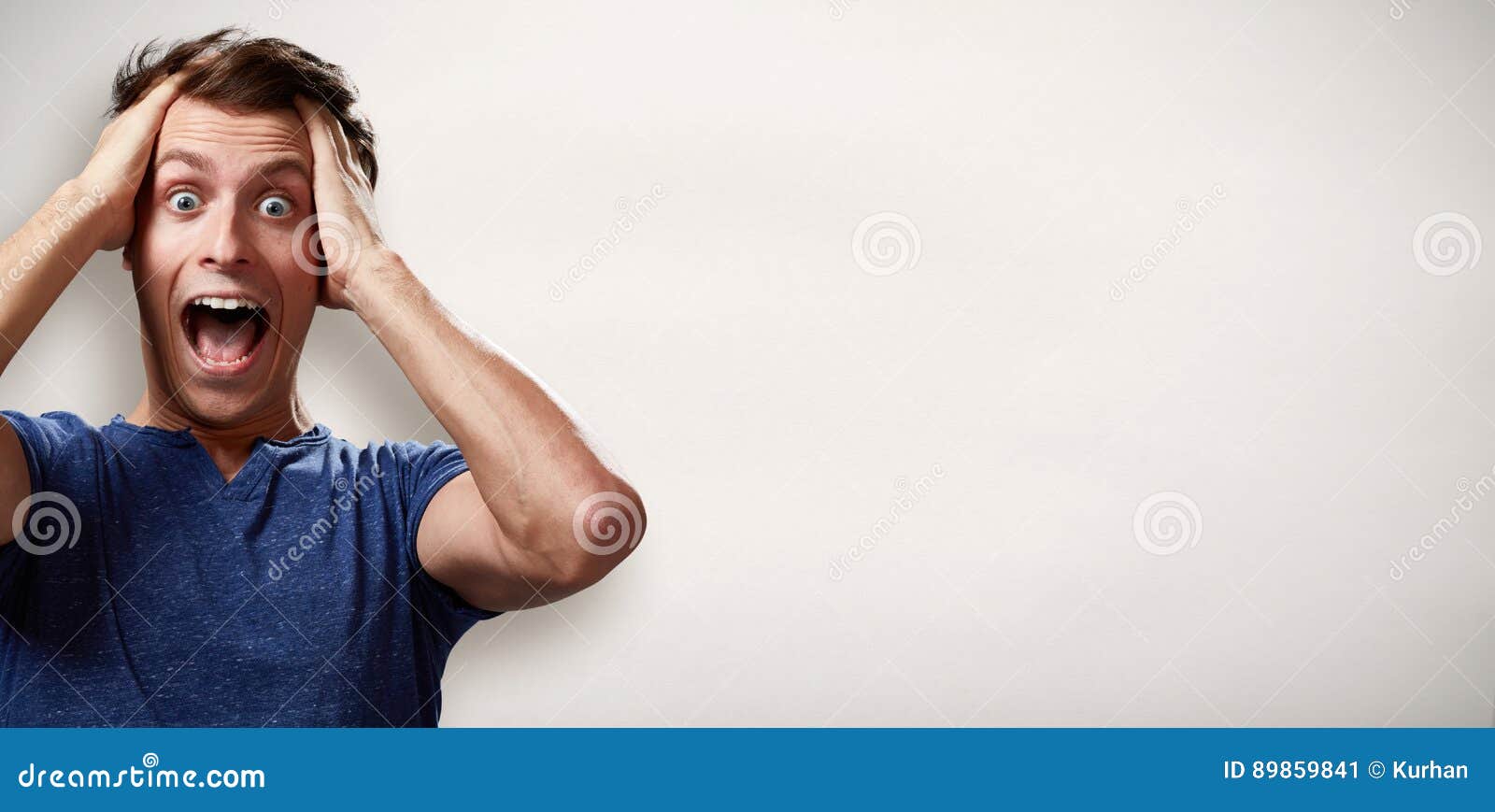 Happy surprised young man stock image. Image of merry - 89859841