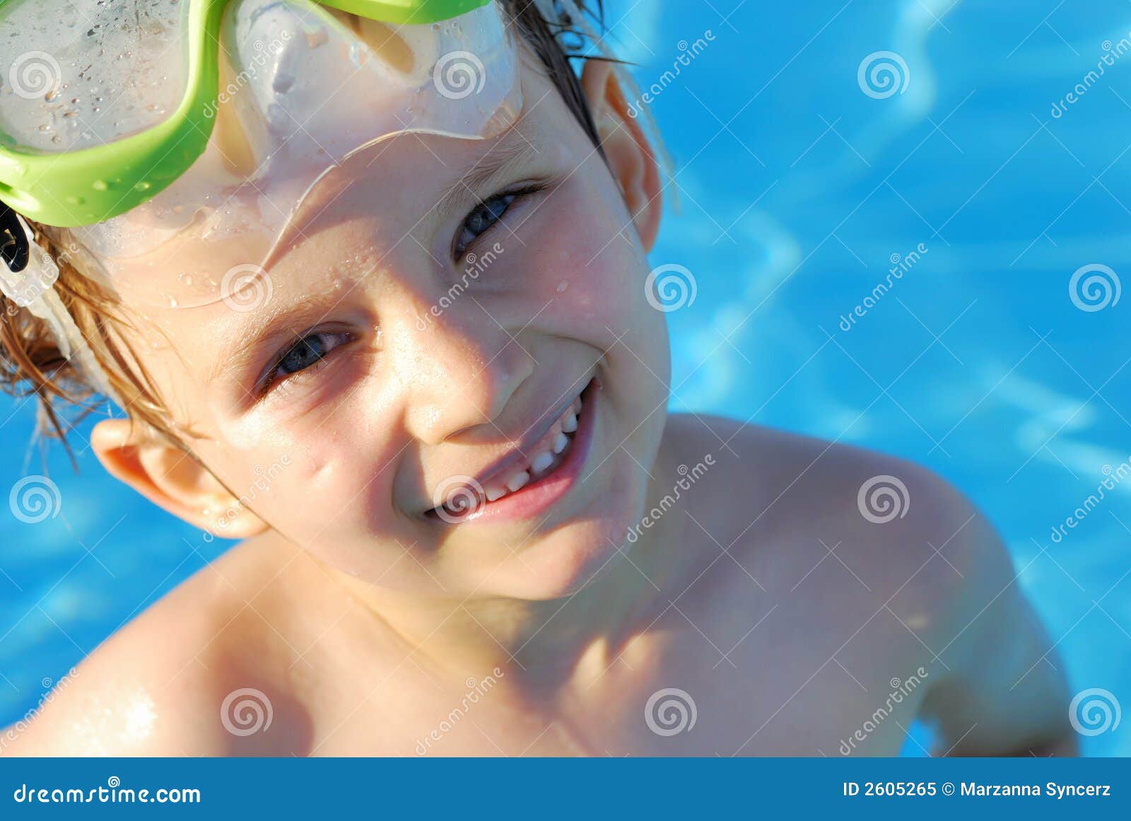 Happy swimmer stock image. Image of portrait, smiling - 2605265