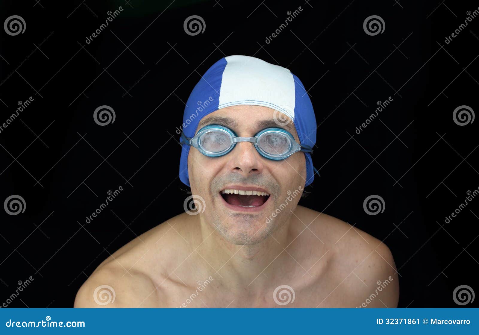 Happy swimmer stock image. Image of portrait, people - 32371861