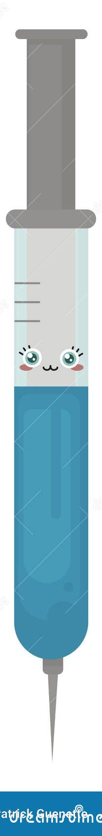 Happy Syringe, Illustration, Vector Stock Vector - Illustration of ...