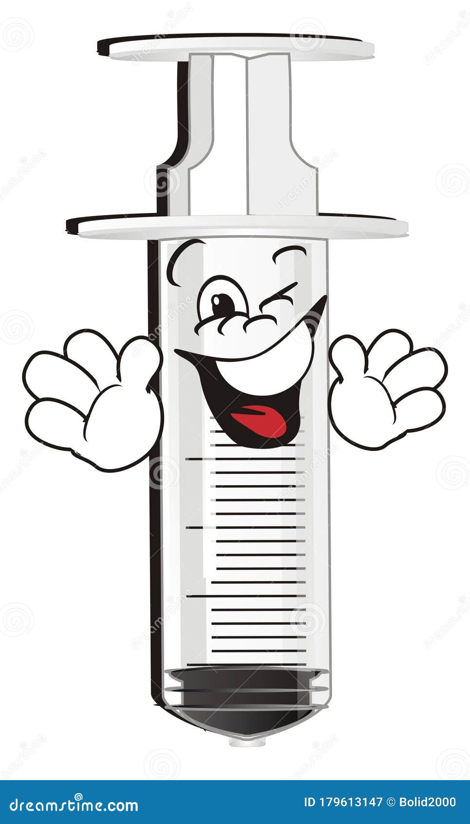 Smiling empty syringe stock illustration. Illustration of addiction ...