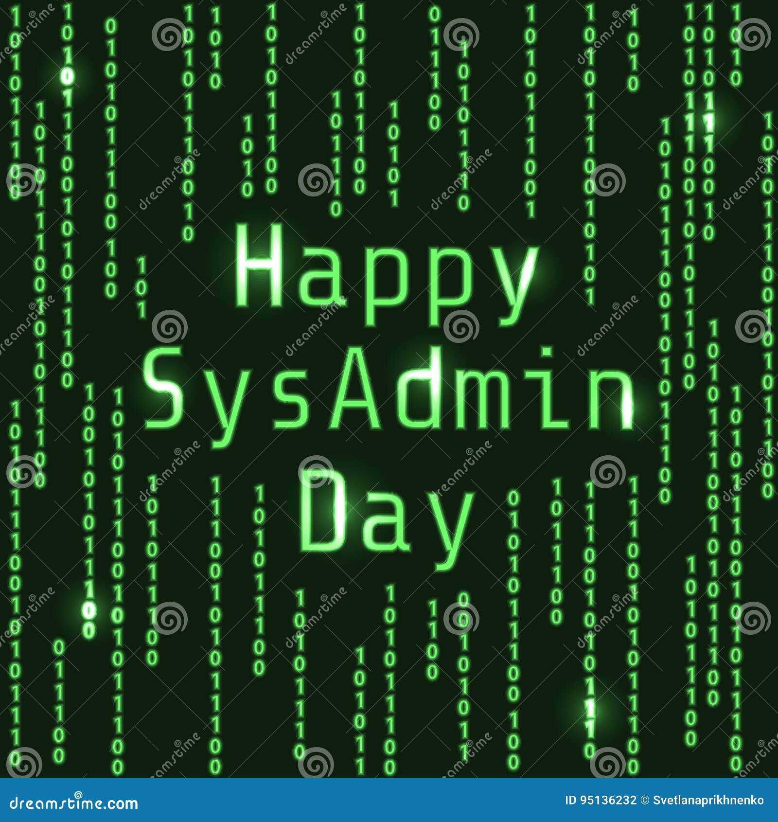 Happy SysAdmin Day stock vector. Illustration of holiday - 95136232