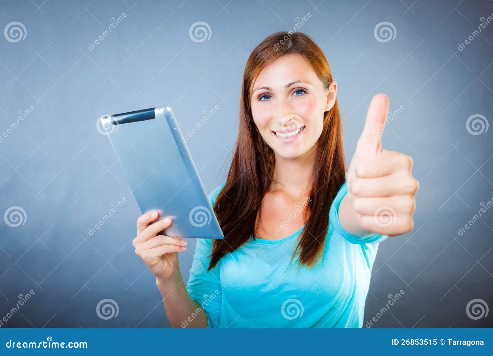 Happy tablet user stock image. Image of computer, display - 26853515
