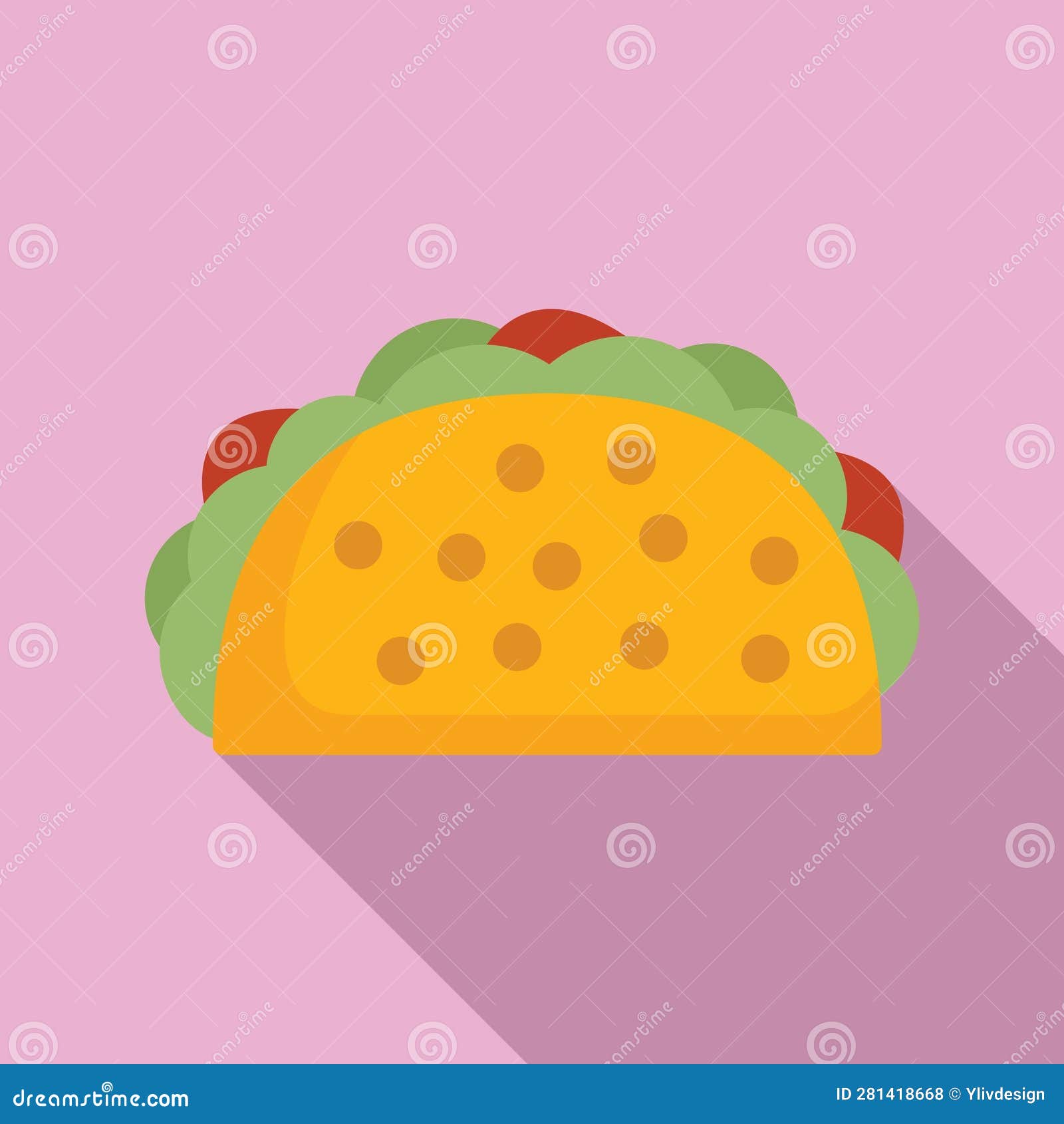 Happy Taco Icon Flat Vector. Tacos Menu Stock Illustration ...
