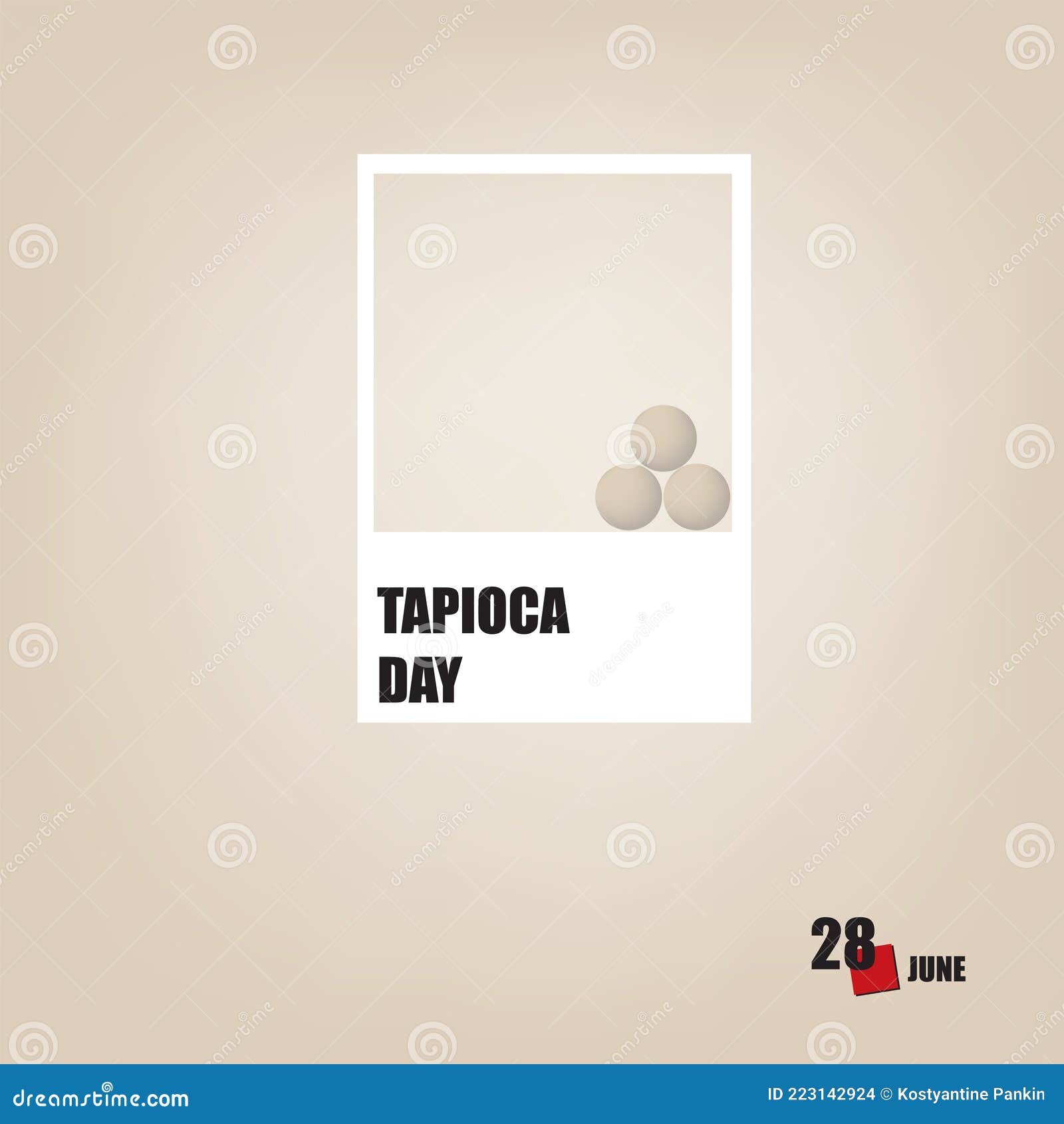 Happy Tapioca Day stock vector. Illustration of entertainment - 223142924