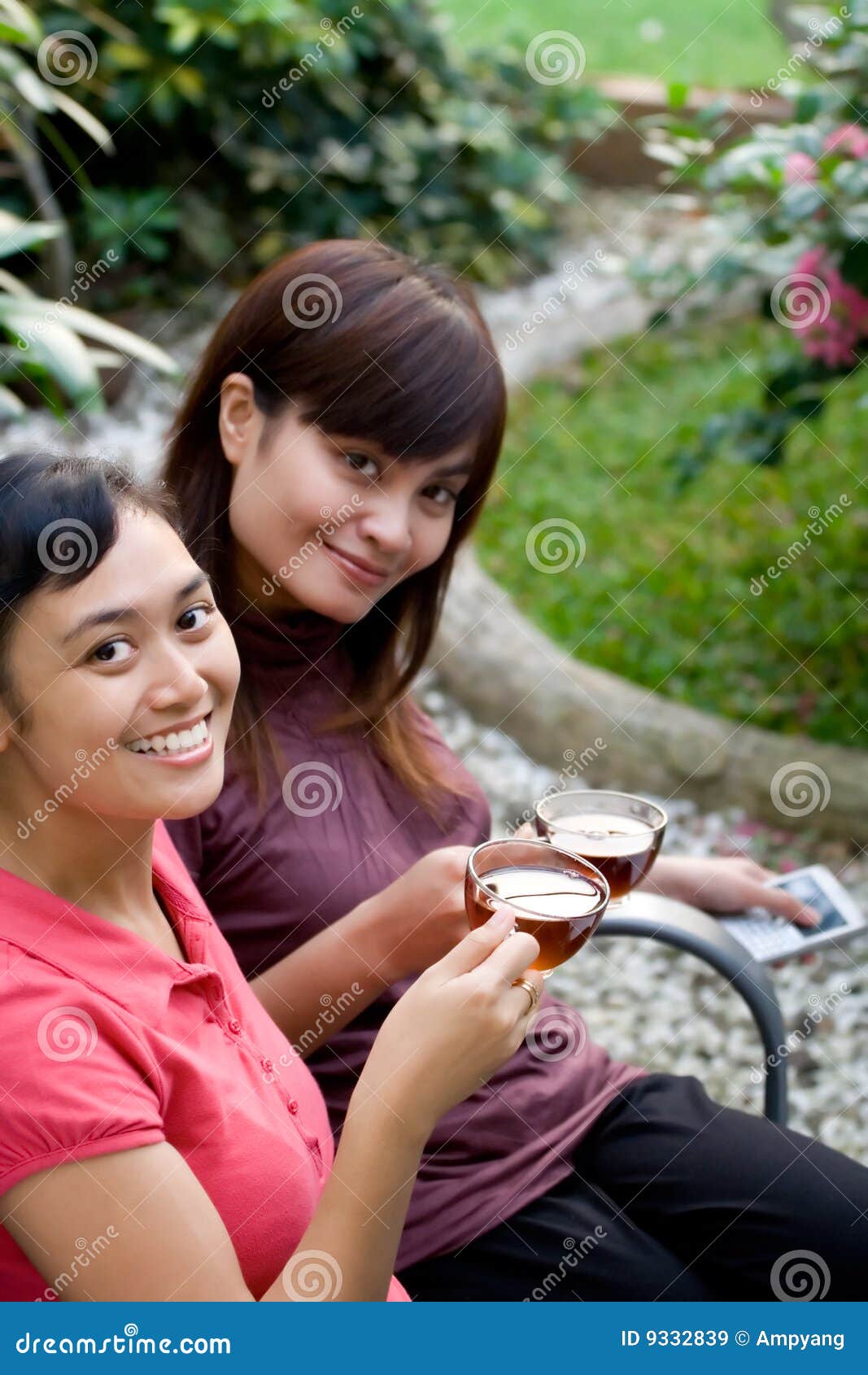 Happy tea time with friend stock image. Image of togetherness - 9332839