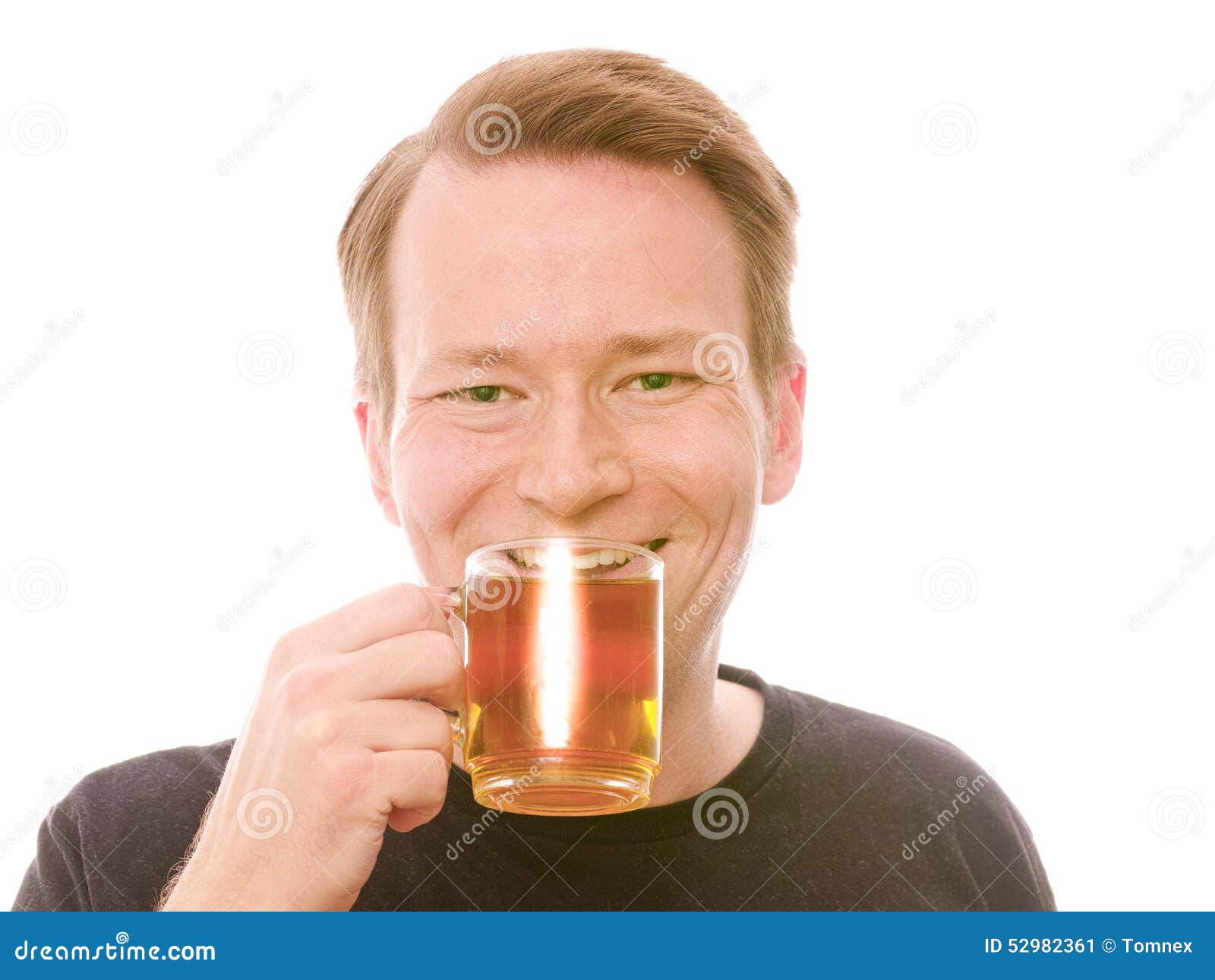 Happy tea stock image. Image of expression, beverages - 52982361