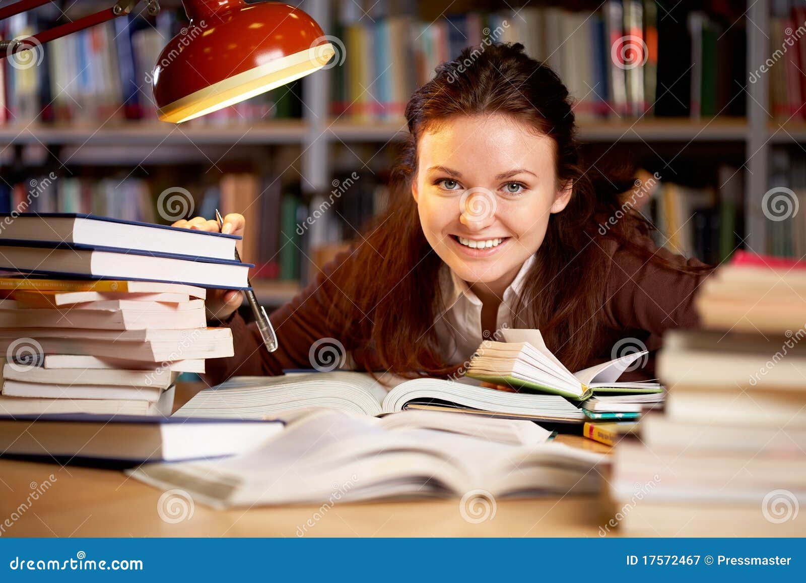 Happy teacher stock image. Image of encyclopaedia, person - 17572467