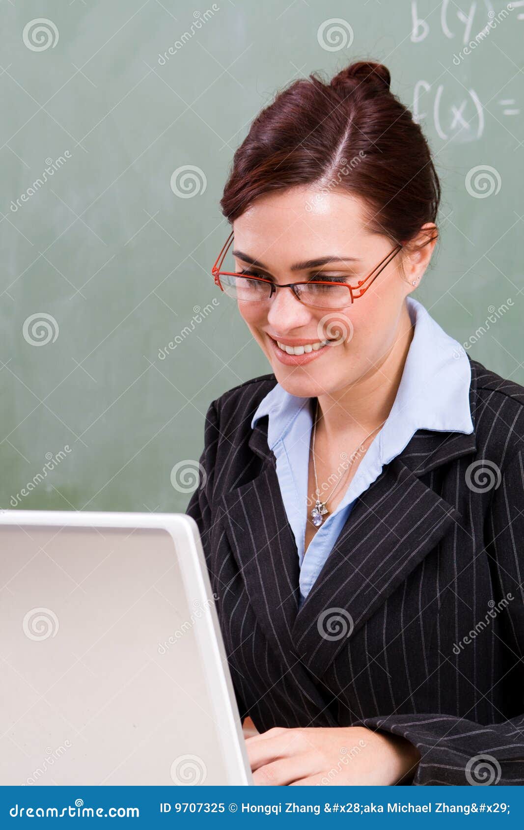 Happy teacher stock image. Image of business, board, caucasian - 9707325