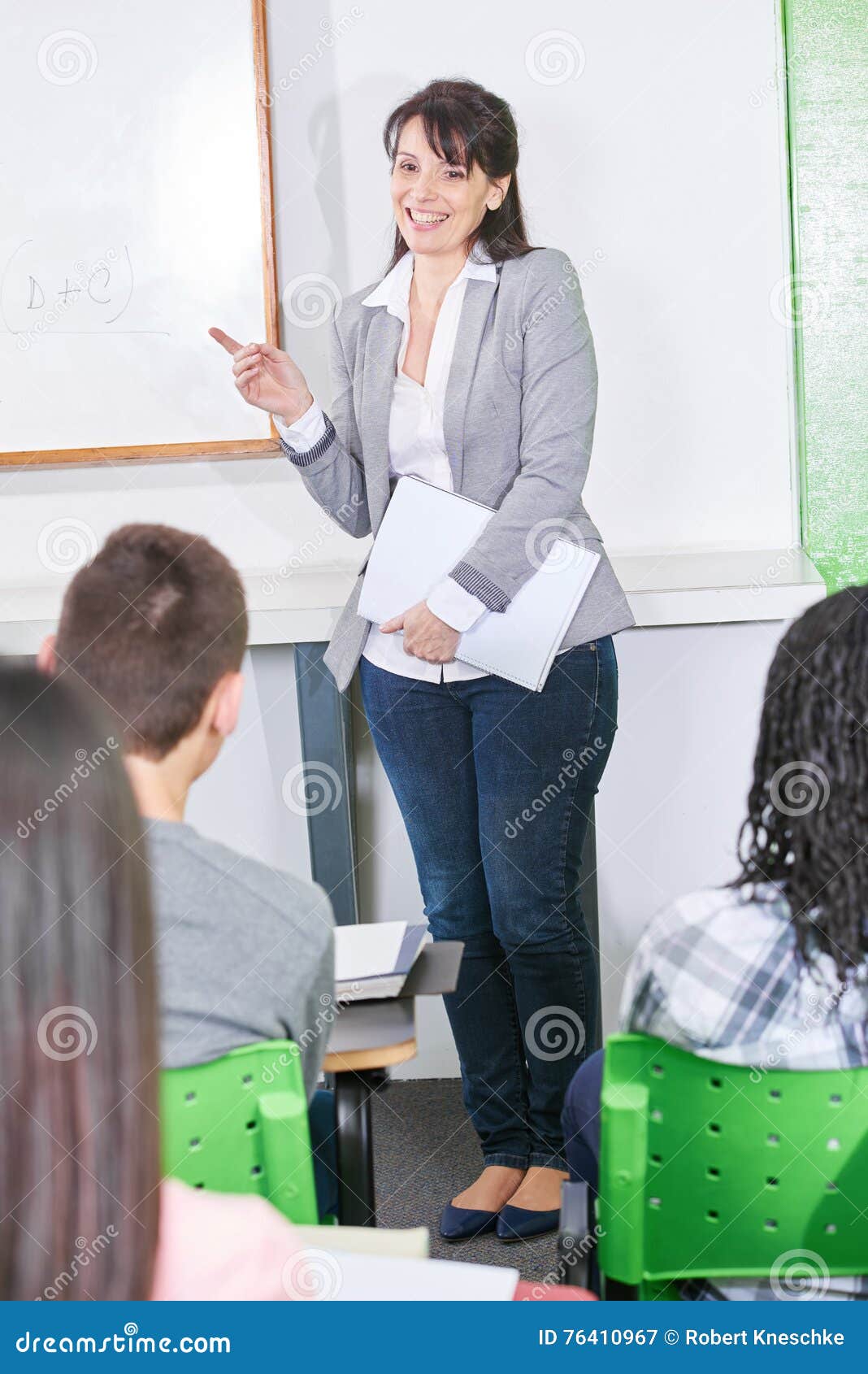 Happy Teacher Giving a Class Stock Image - Image of girl, academy: 76410967
