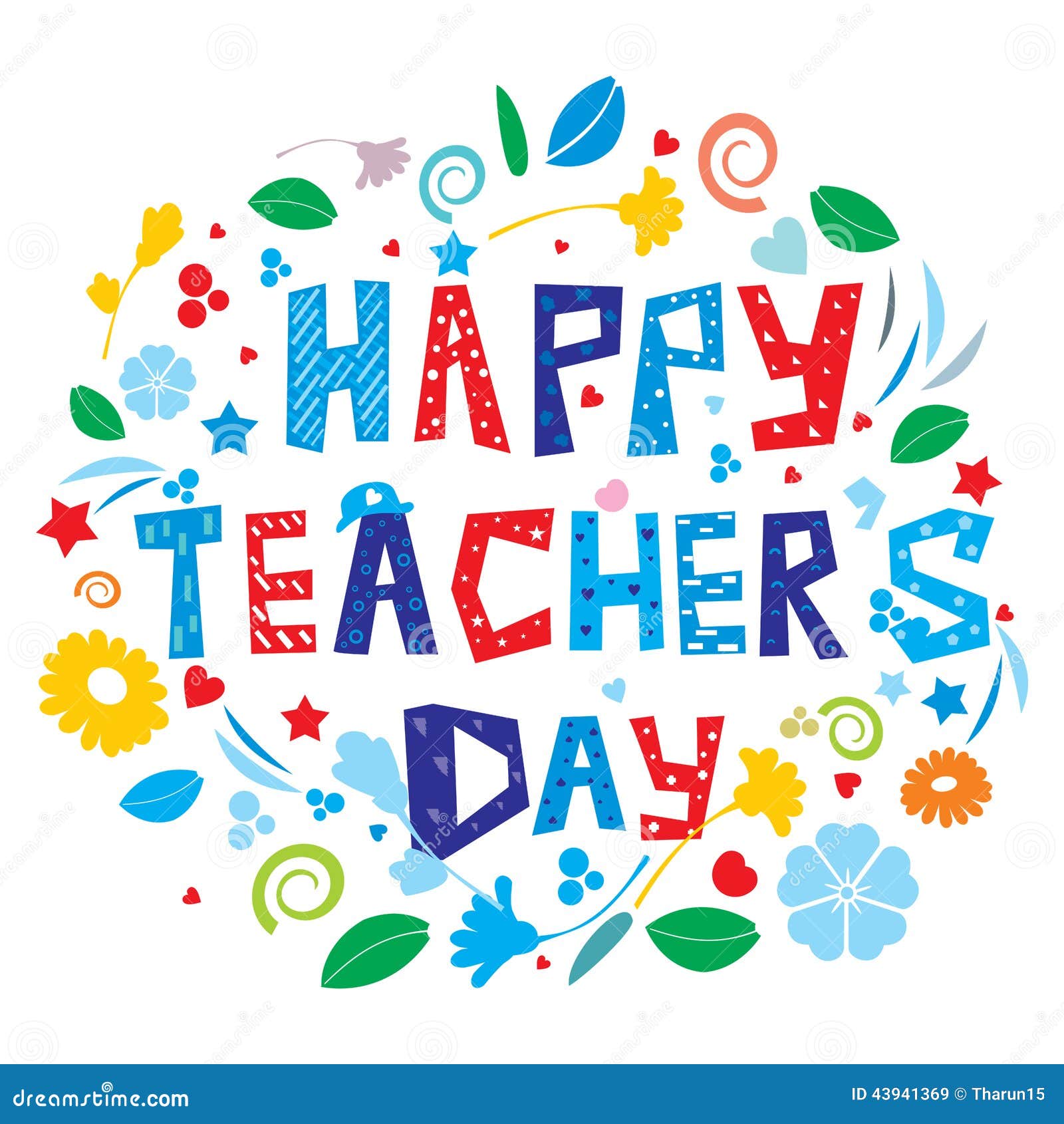 Happy Teacher s Day stock vector. Illustration of teacher - 43941369