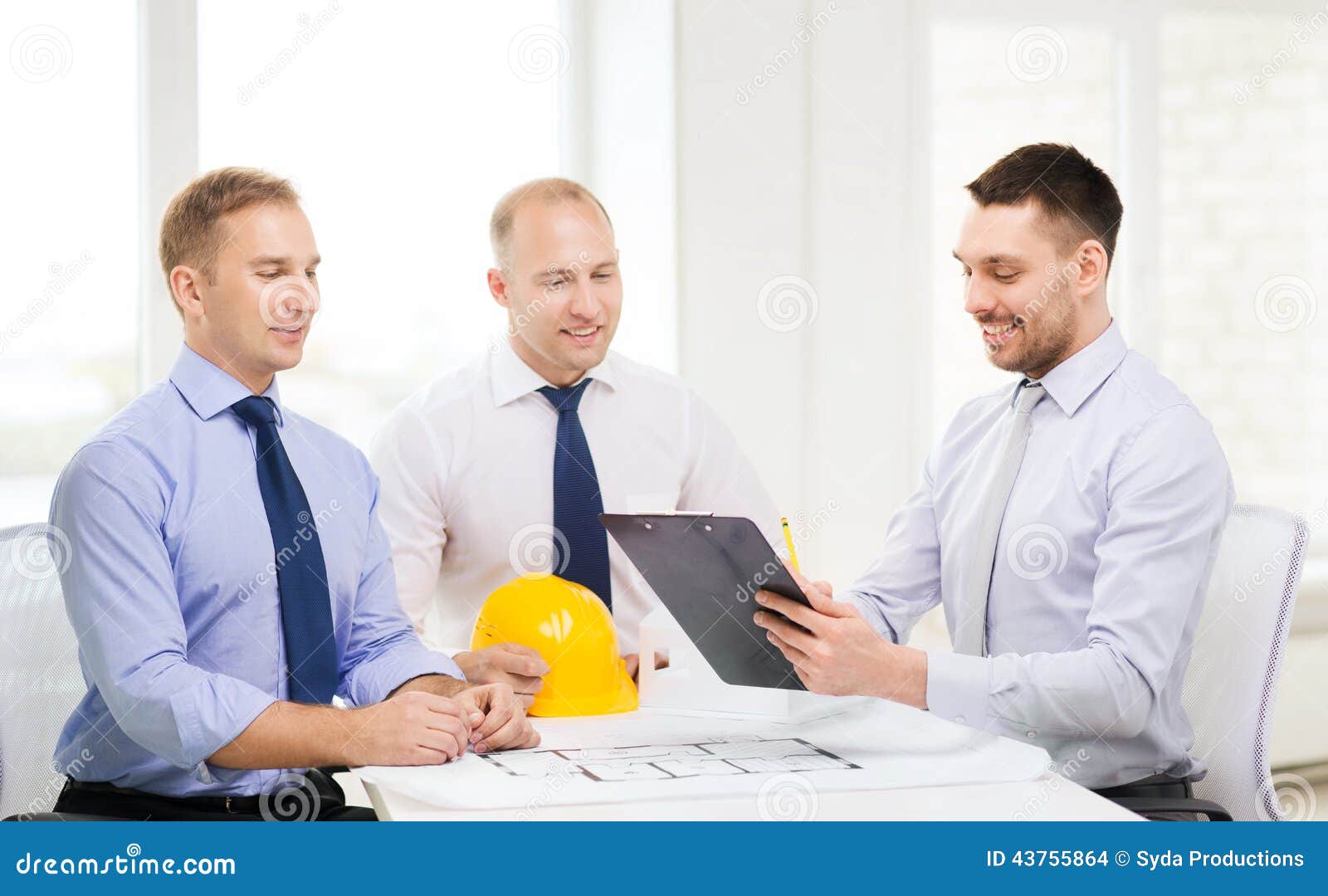 Happy Team of Architects and Designers in Office Stock Photo - Image of ...