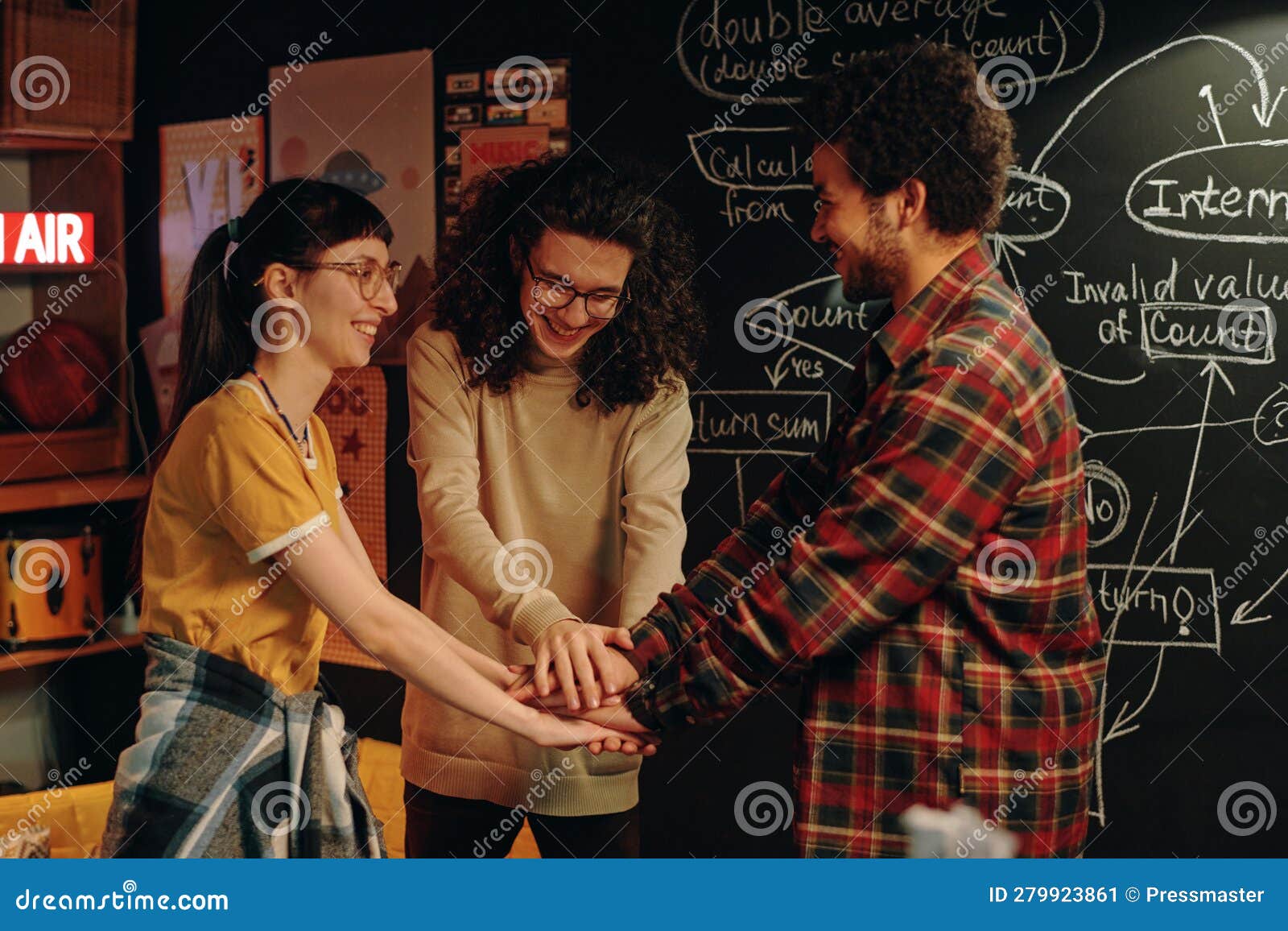 Happy Team Celebrating Successful Project Stock Image - Image of ...