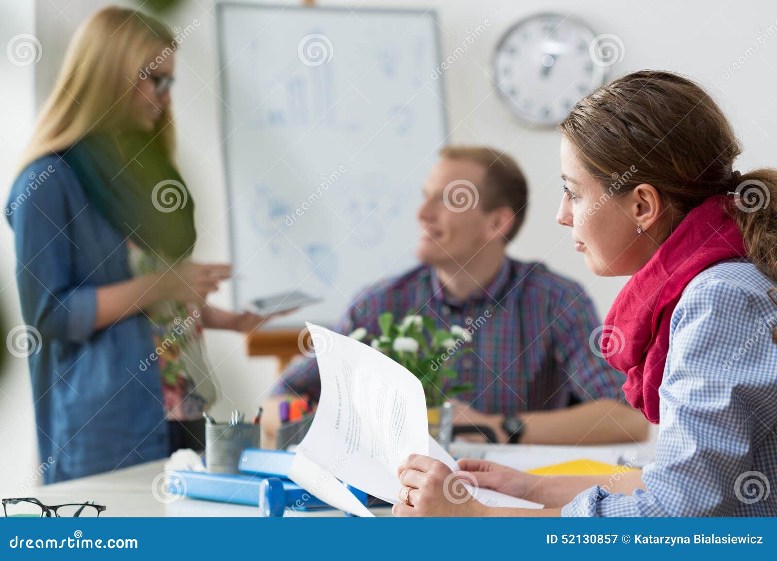 Happy Team Working Together Stock Image - Image of construction ...