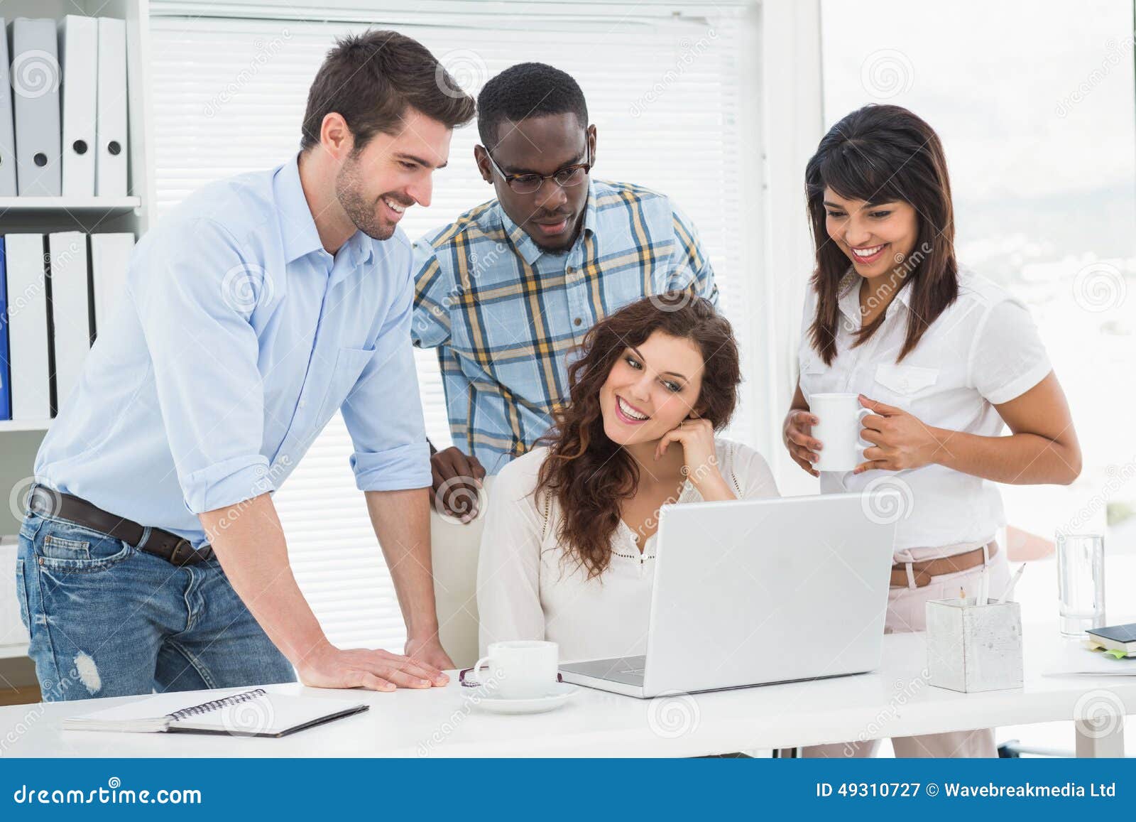 Happy Teamwork Using Laptop Together Stock Image - Image of happy ... Happy Teamwork Using Laptop Together Stock Image - Image of happy ...