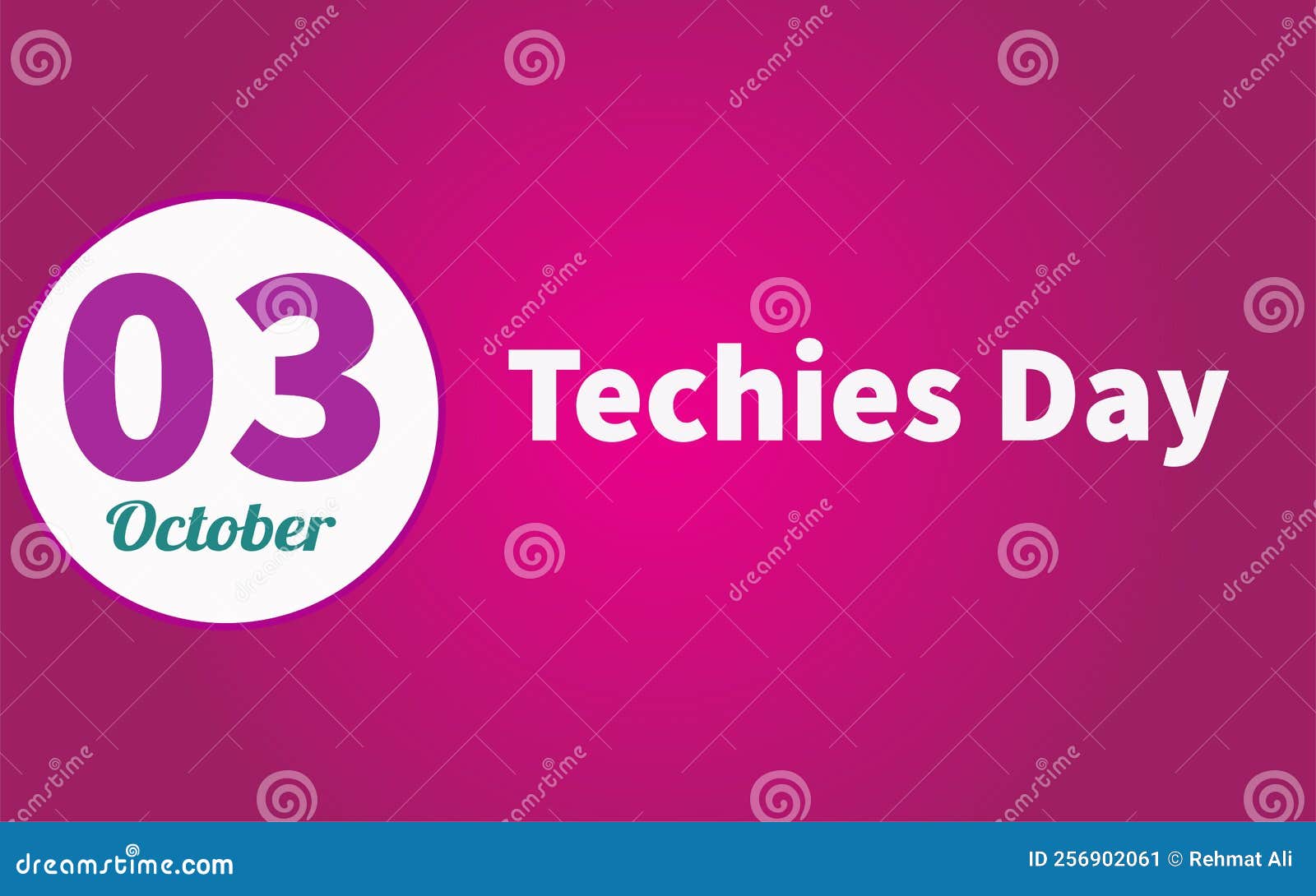 Happy Techies Day, October 03. Calendar of October Retro Text Effect ...