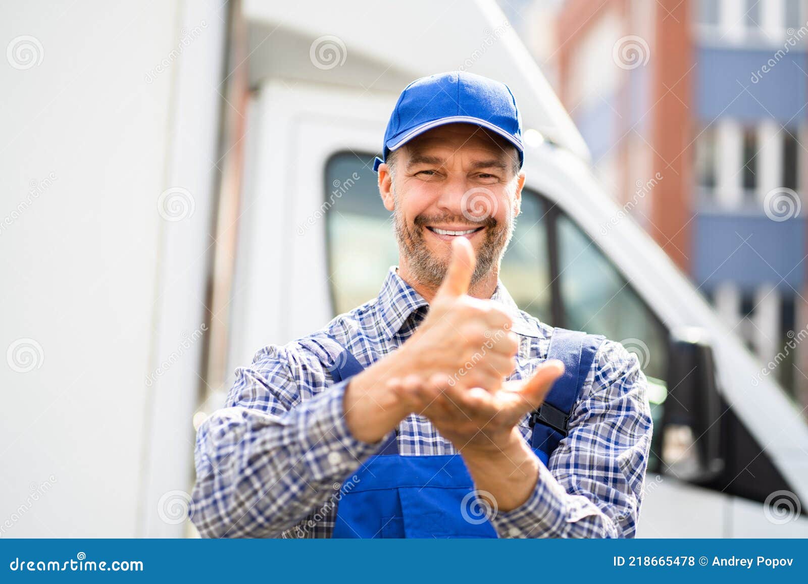 Happy Technician Worker Using Sign Language Stock Photo - Image of ...