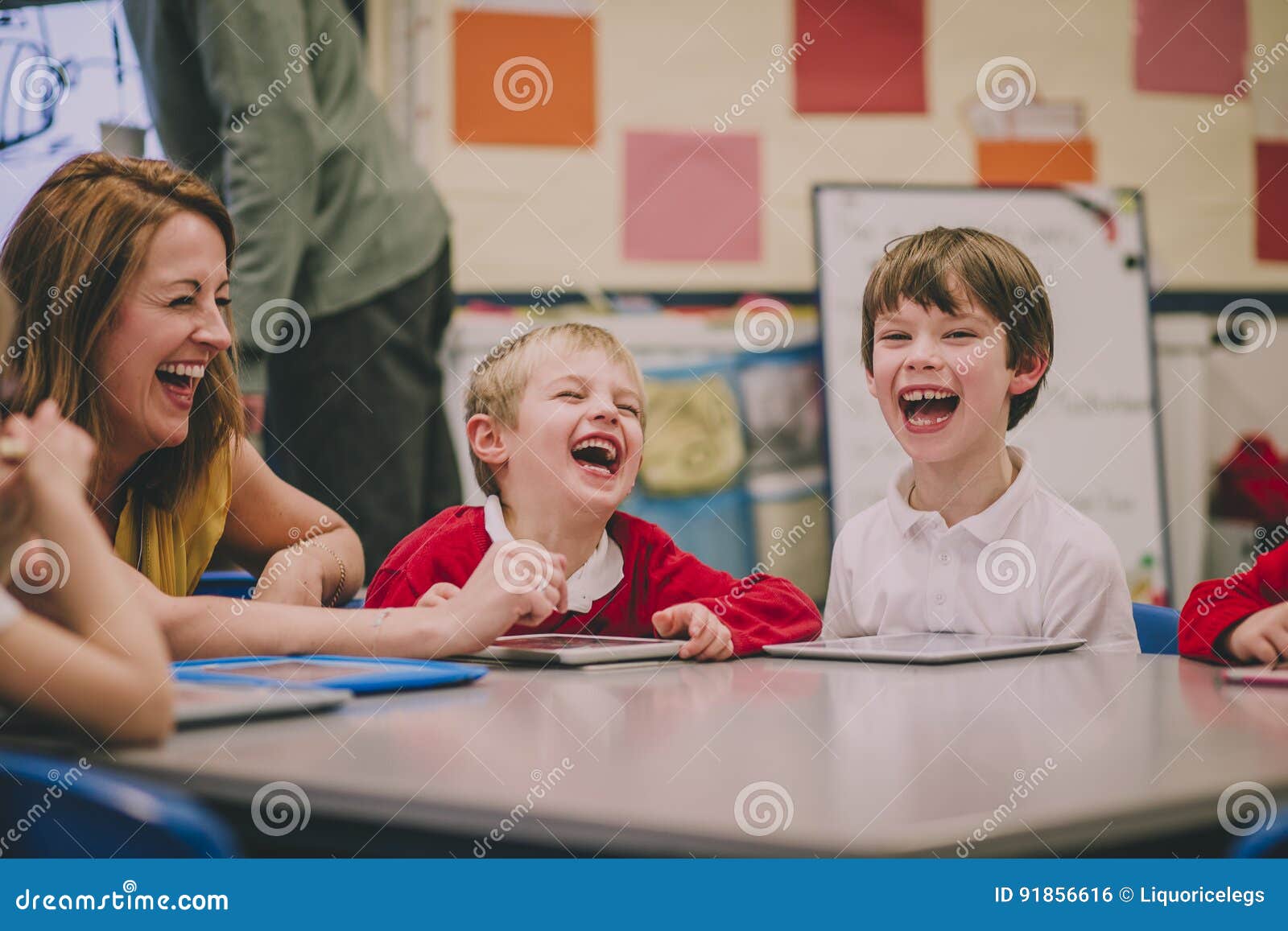 Happy Technology Lesson stock photo. Image of connectivity - 91856616