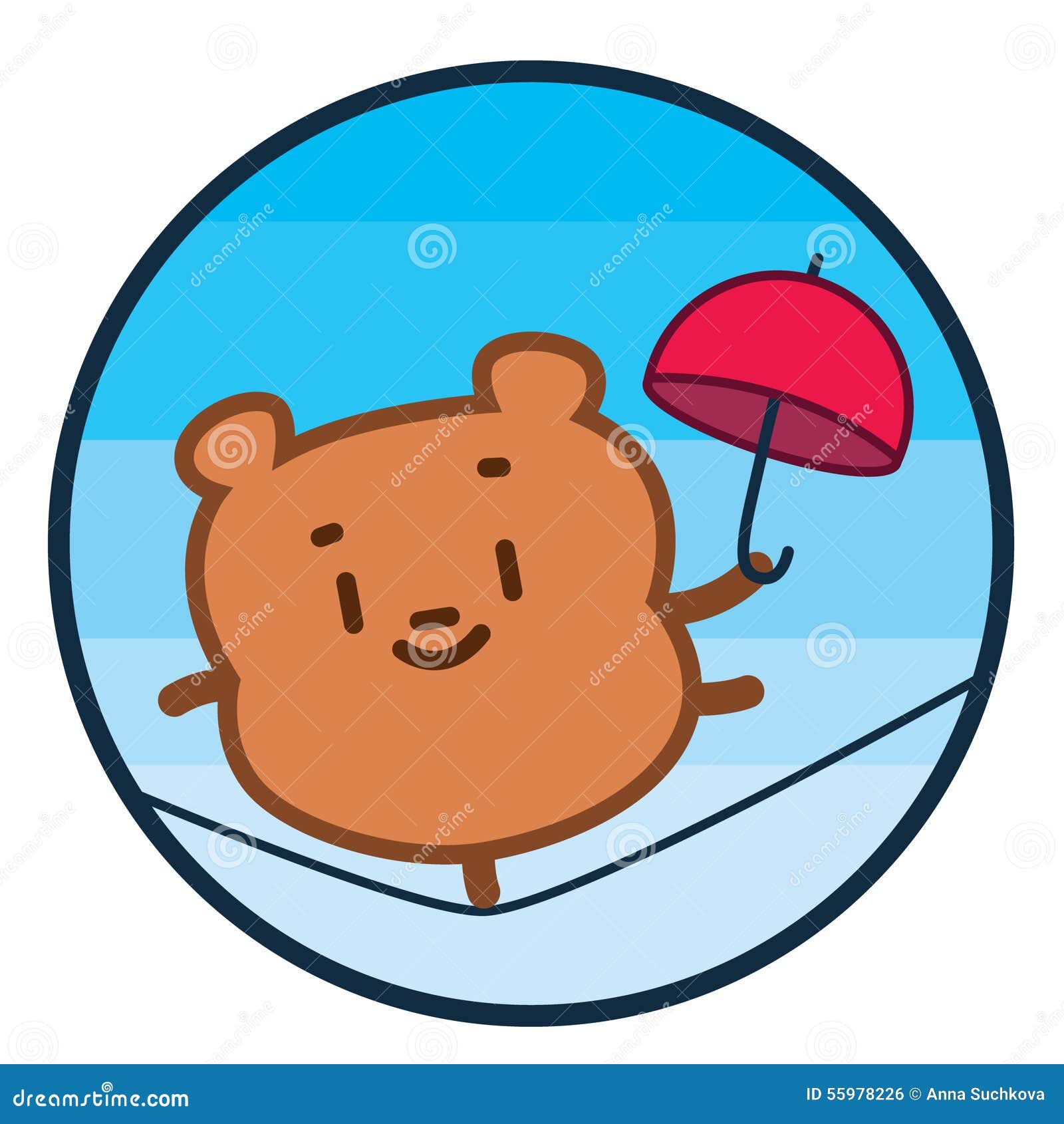 Happy teddy bear stock vector. Illustration of childhood - 55978226