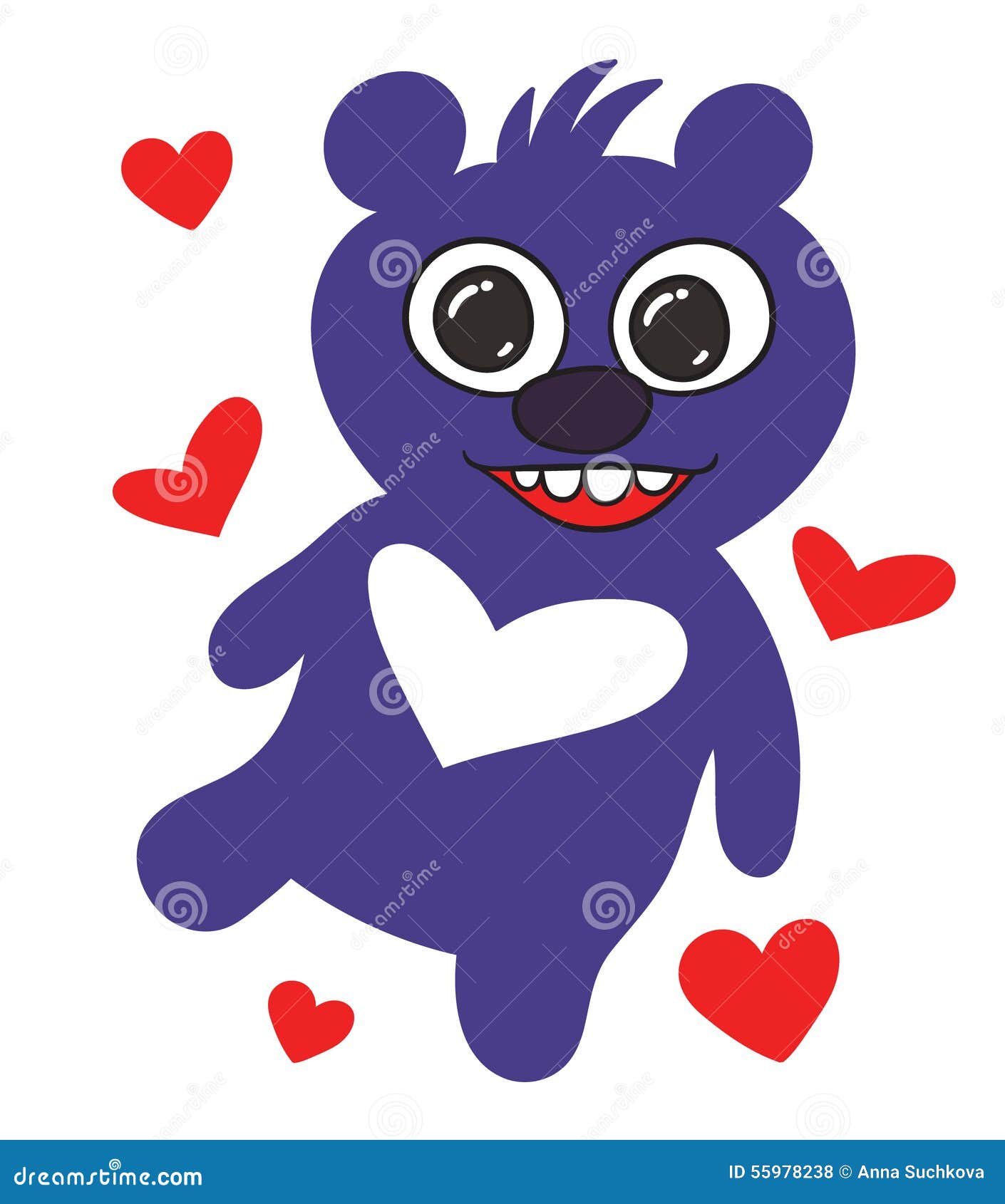 Happy teddy bear stock vector. Illustration of sitting - 55978238