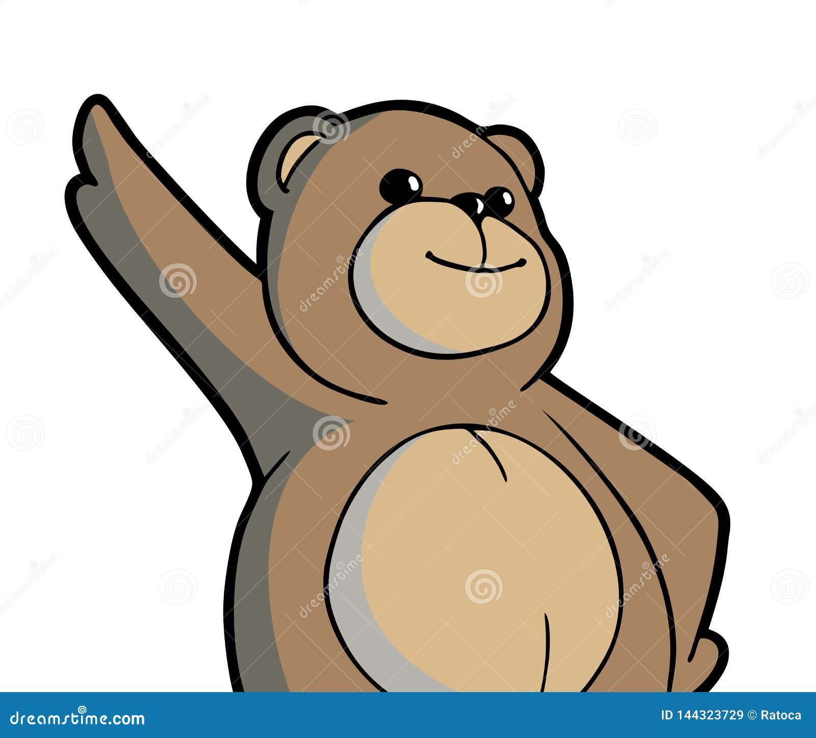 Happy teddy bear draw stock vector. Illustration of creative - 144323729