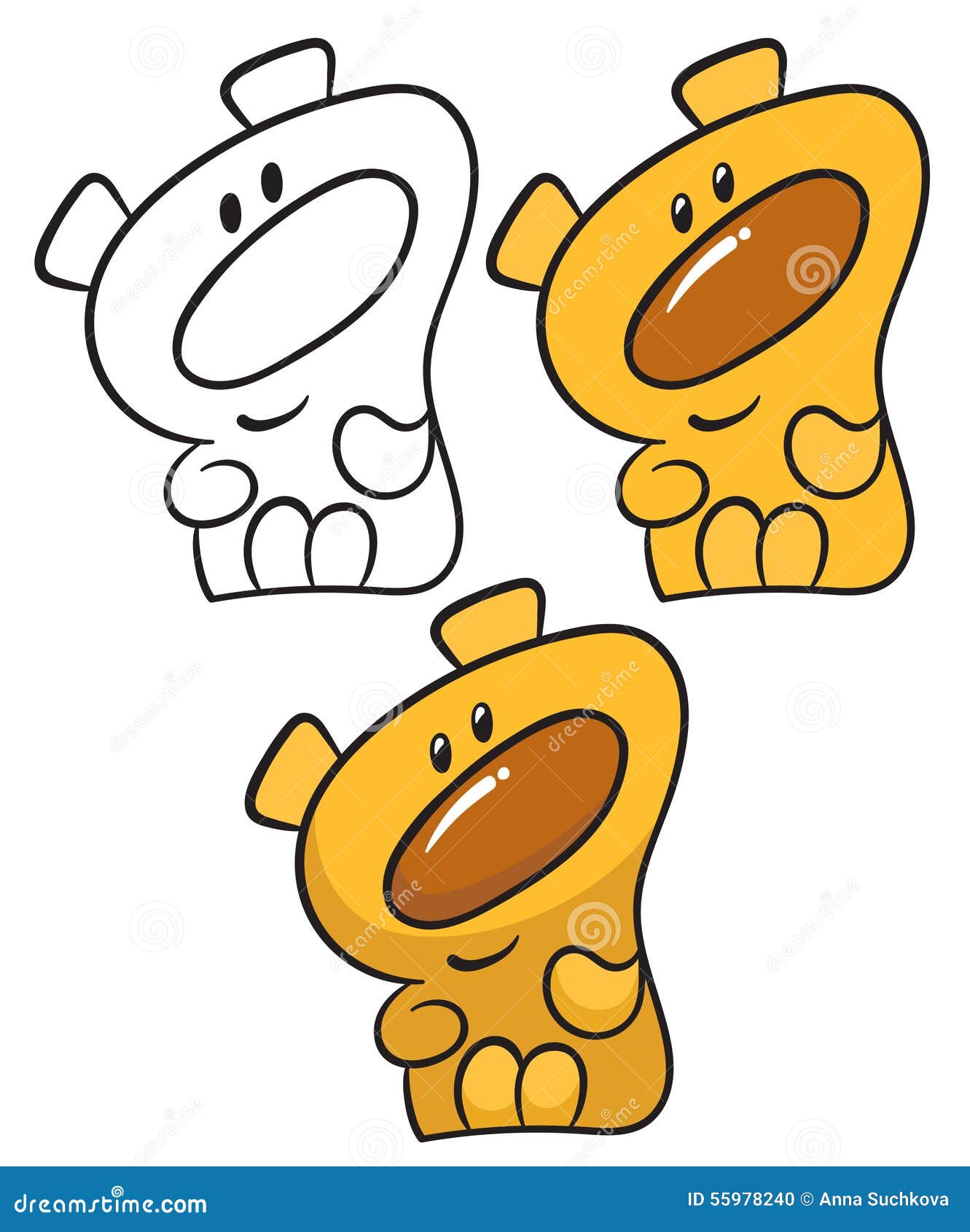 Happy Teddy Bear Drawing