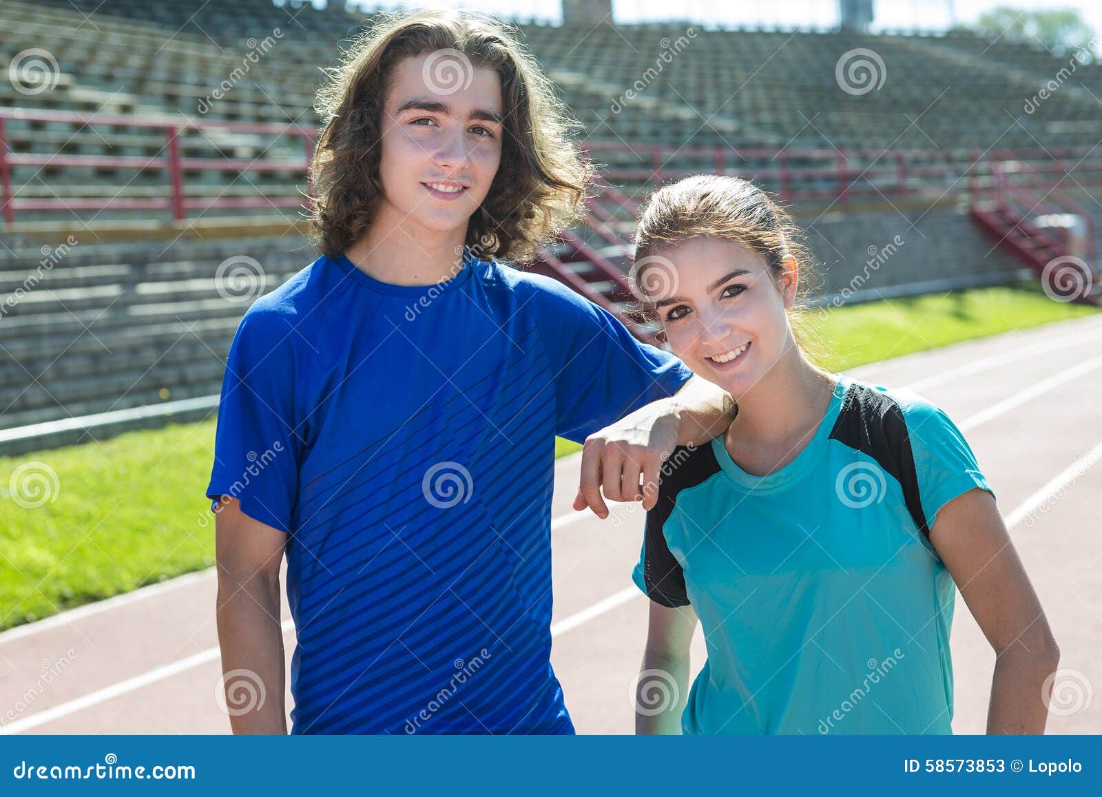 Happy Teen Doing Training Workout and Sport Stock Image - Image of ...