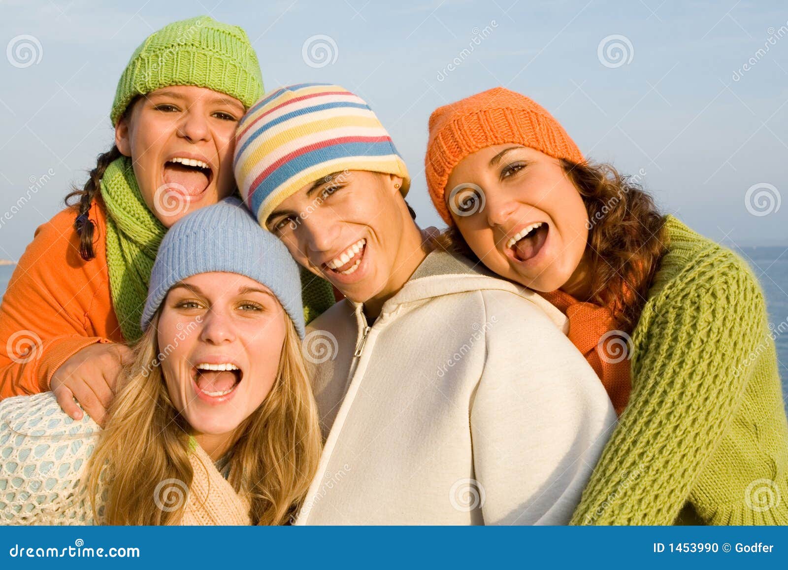 Happy teens stock photo. Image of group, laughing, choir - 1453990