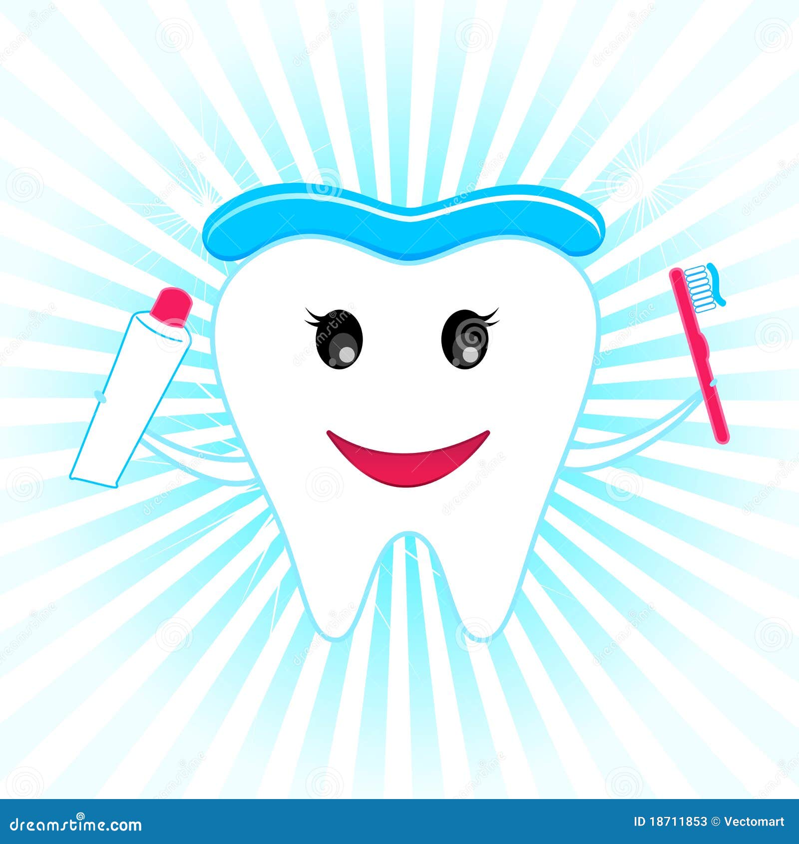 Happy Teeth stock vector. Illustration of icon, care - 18711853