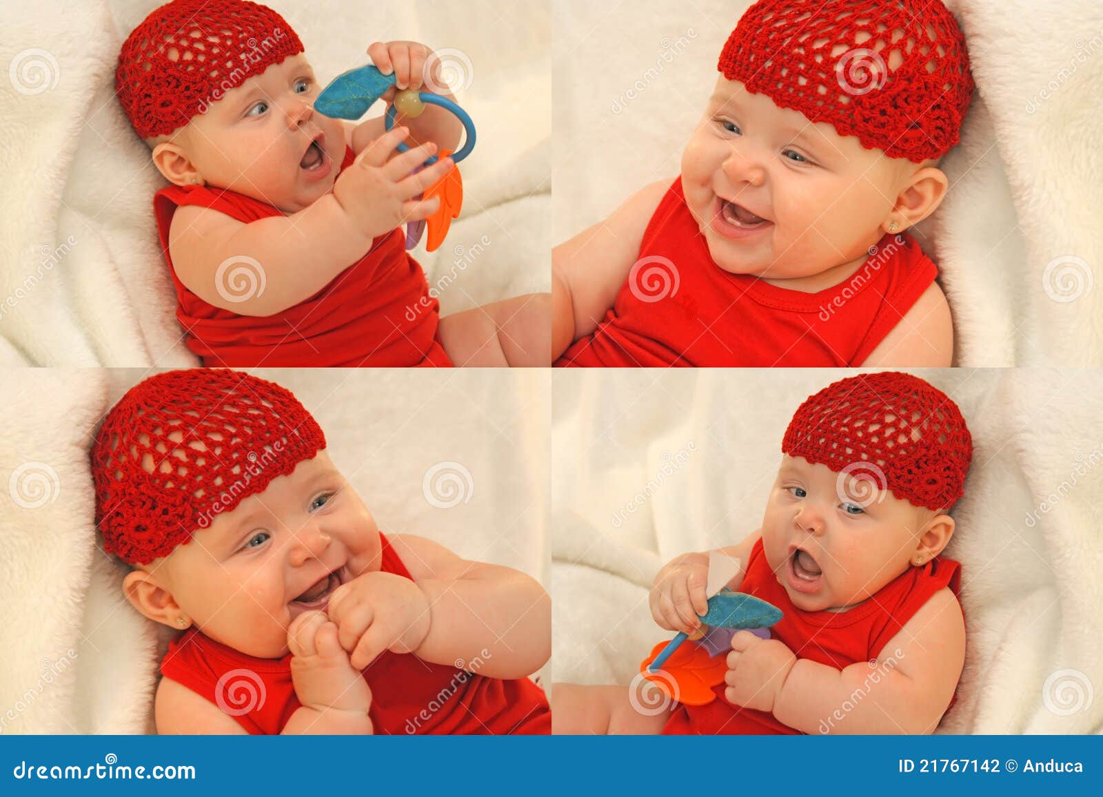 Happy teething baby girl stock photo. Image of happy - 21767142