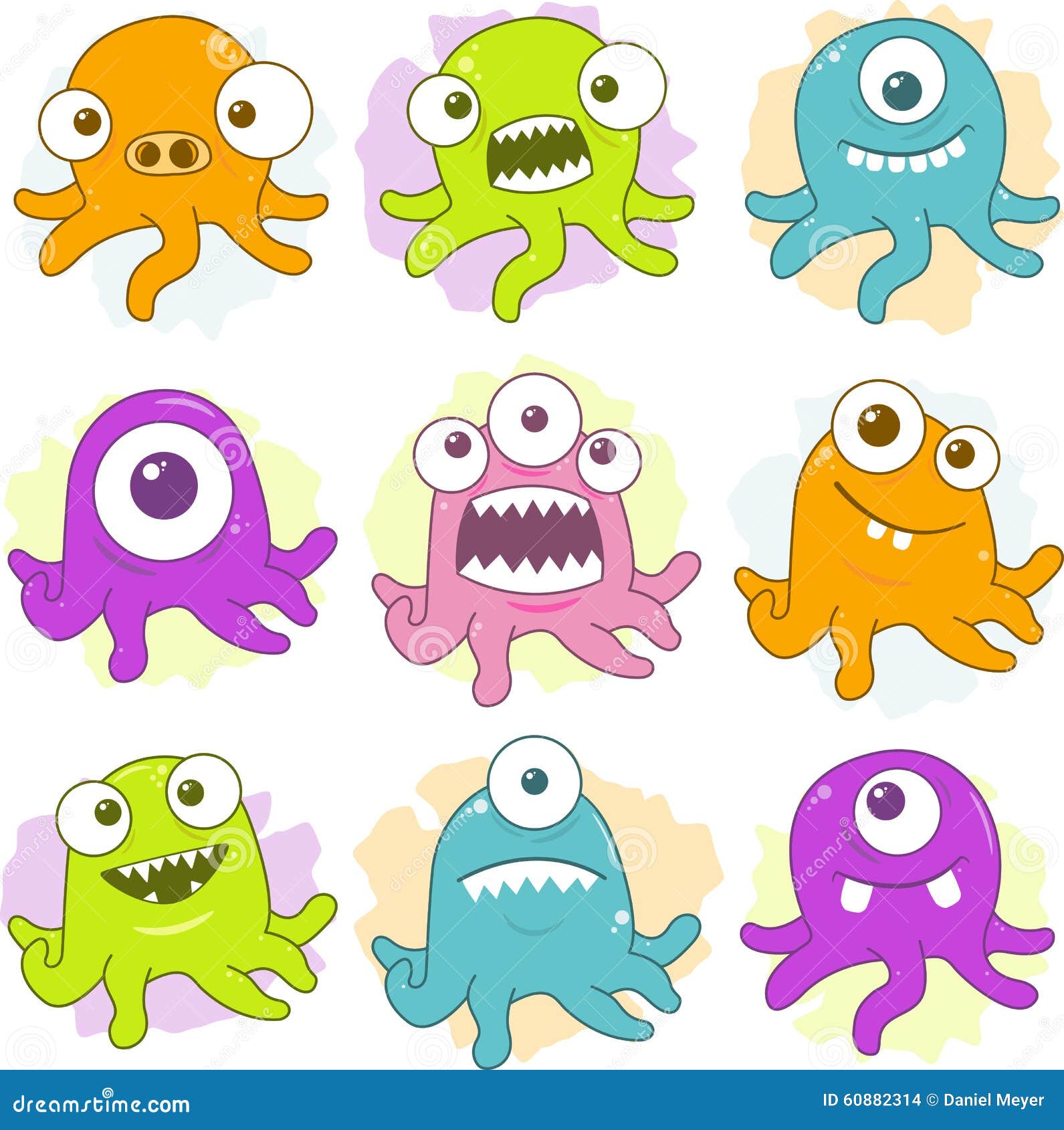 Happy Sea Creatures Stock Image | CartoonDealer.com #16872667